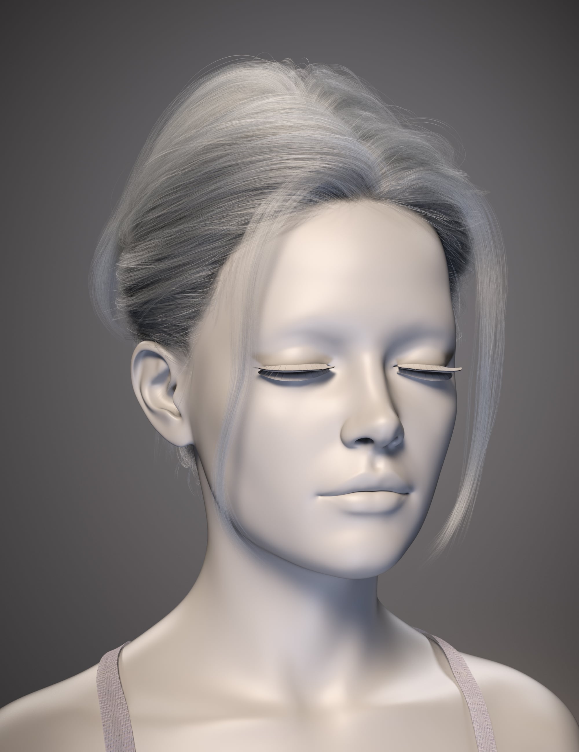 FE Princess Whiskers Updo Hair for Genesis 9 | Daz 3D
