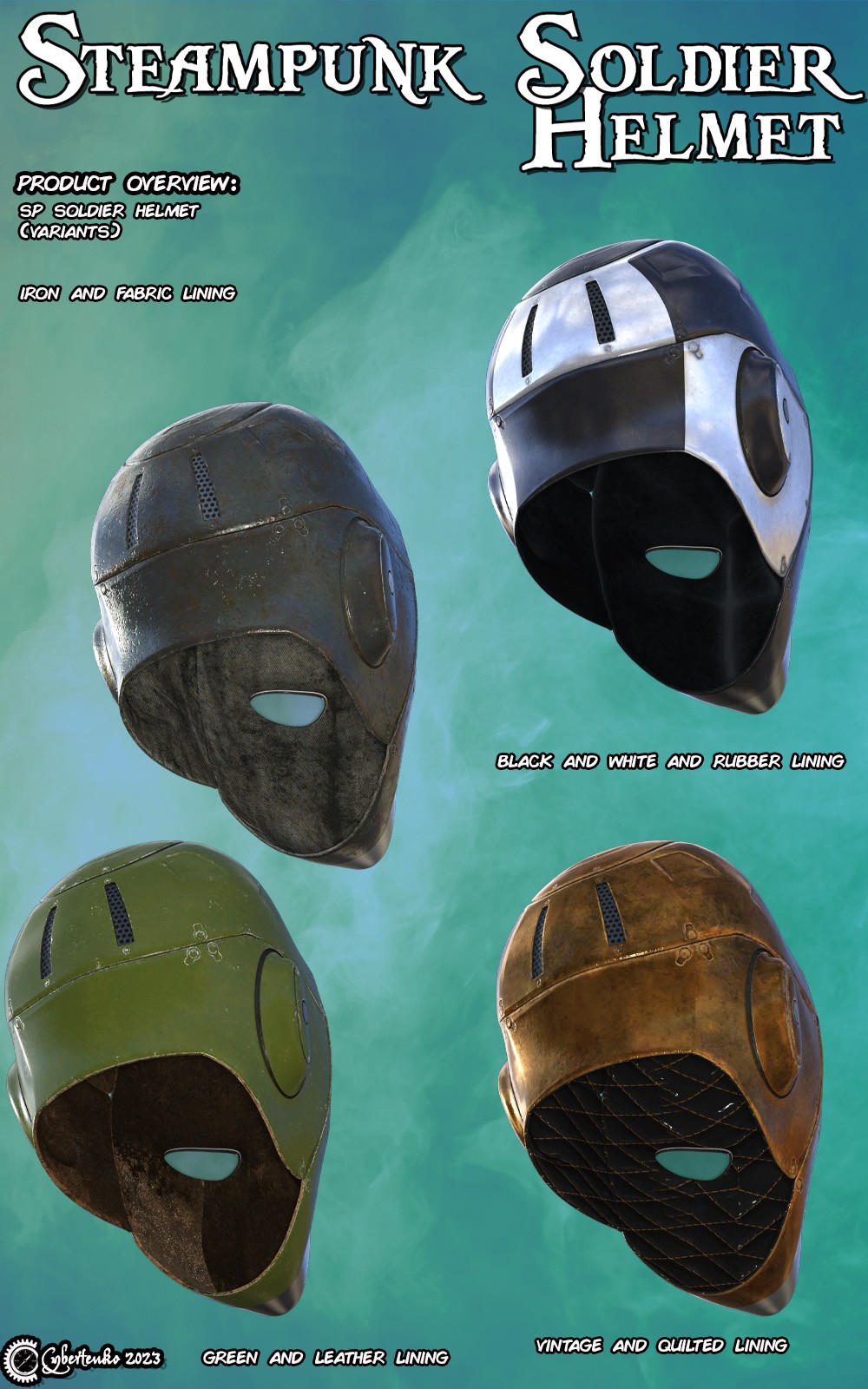 Steampunk Soldier Helmet for G8M | Daz 3D