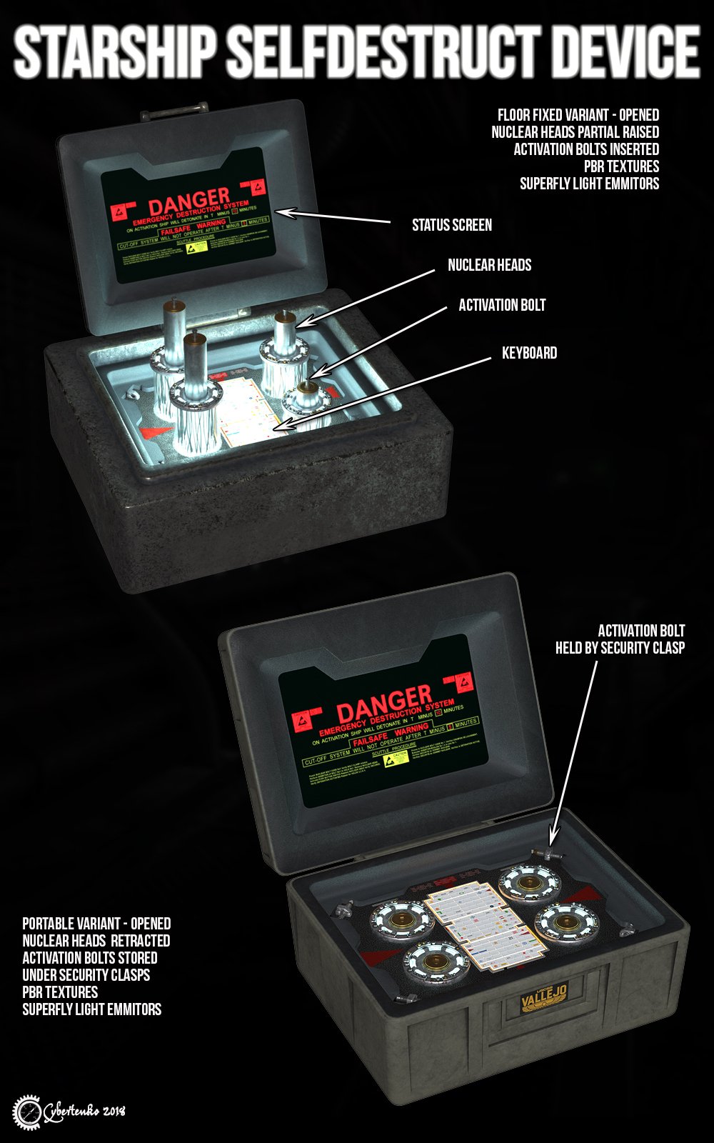 Starship Self-destruct Device | Daz 3D