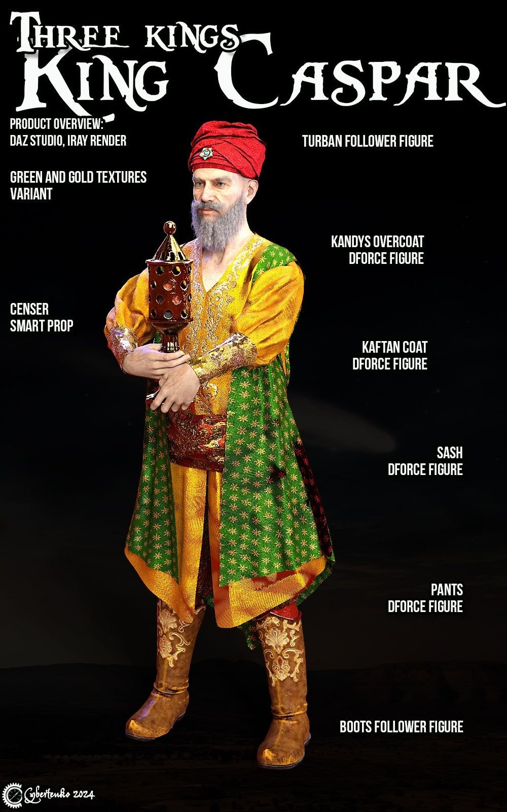 Three Kings - King Caspar - DS | Daz 3D