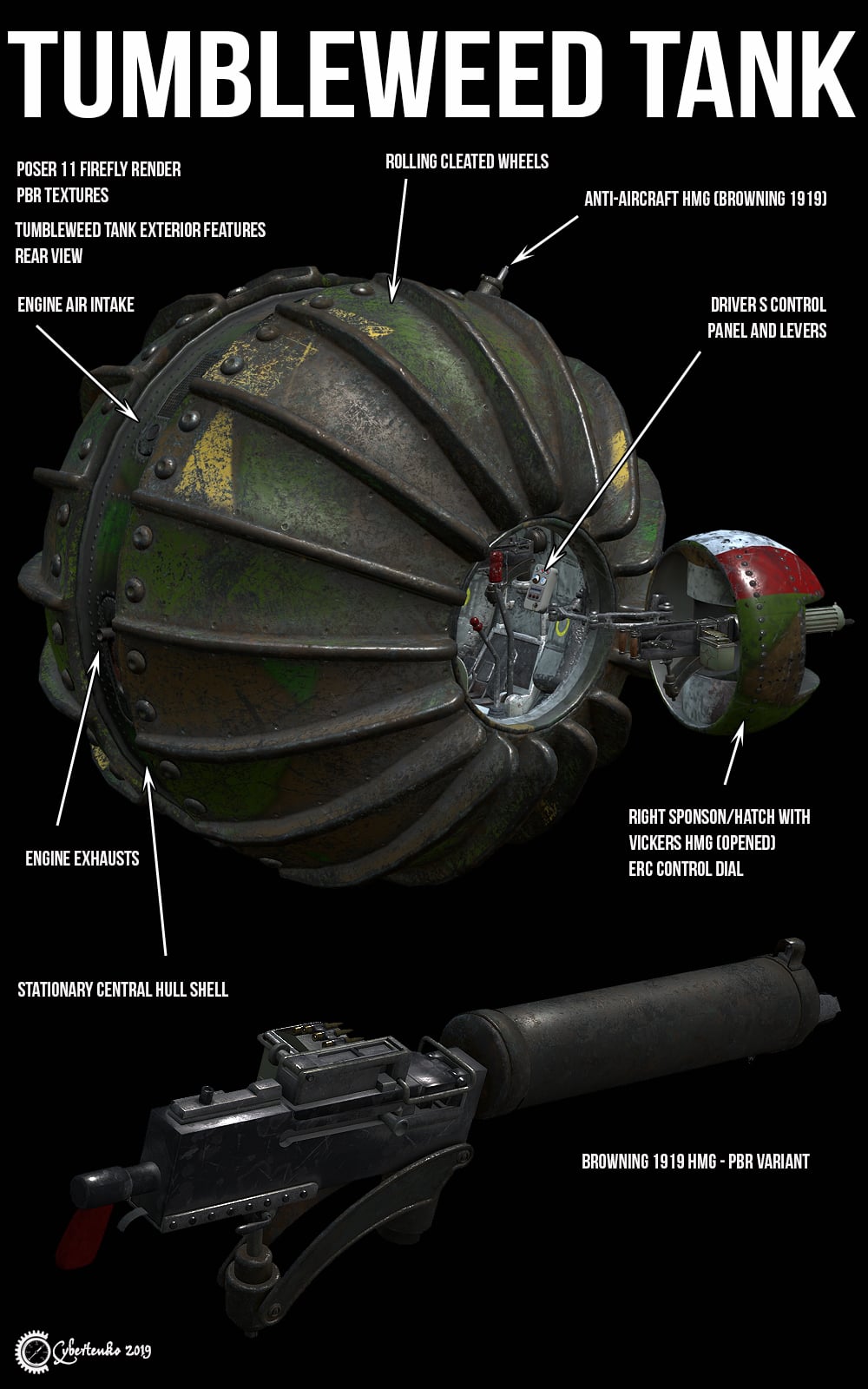 Tumbleweed Tank | Daz 3D