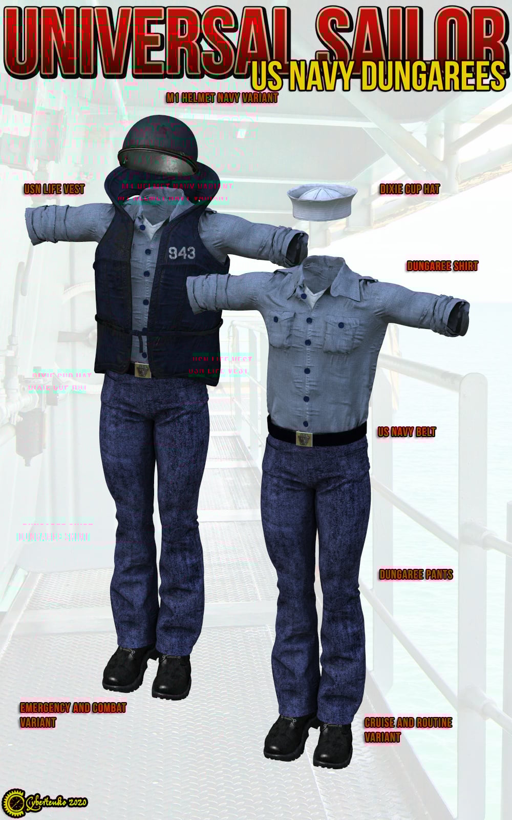 Universal Sailor - US Navy Dungarees | Daz 3D