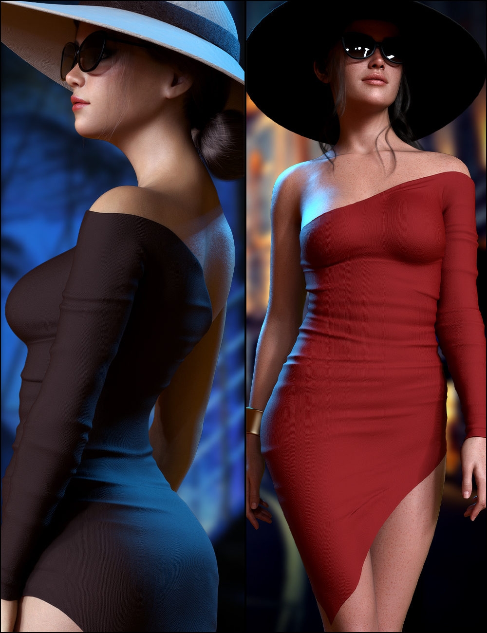 dForce Charming Chic Outfit Set for Genesis 9 | Daz 3D