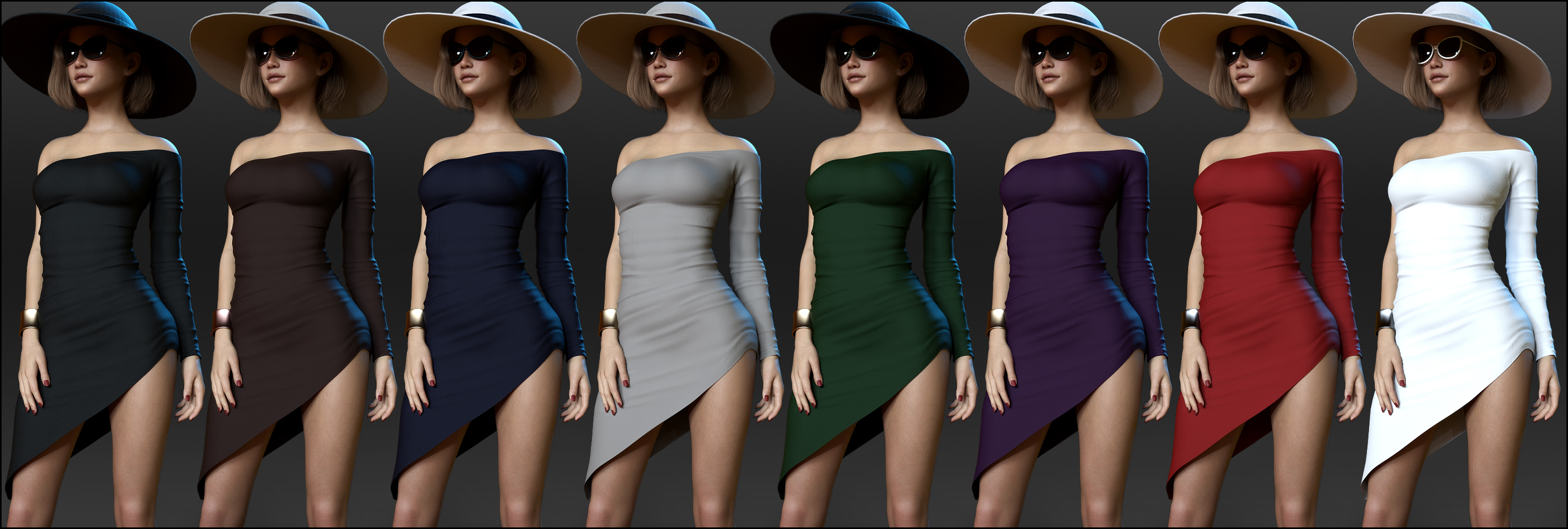 dForce Charming Chic Outfit Set for Genesis 9 | Daz 3D