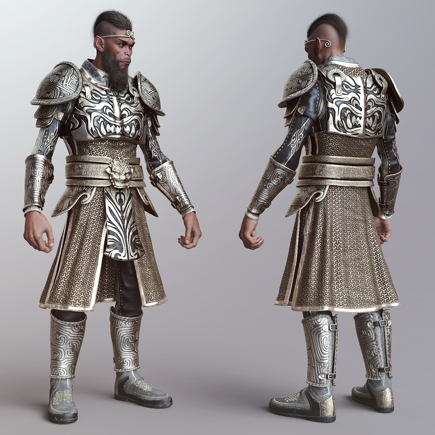 dForce Imperial King Armor Texture Add-On | Daz 3D
