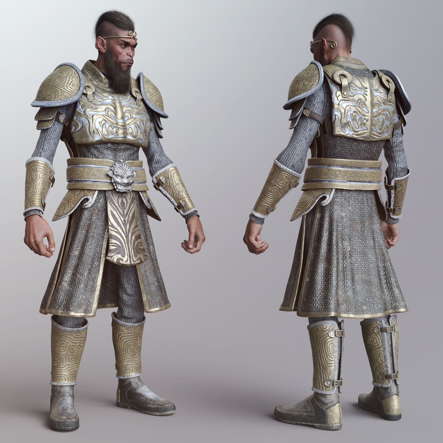 dForce Imperial King Armor Texture Add-On | Daz 3D