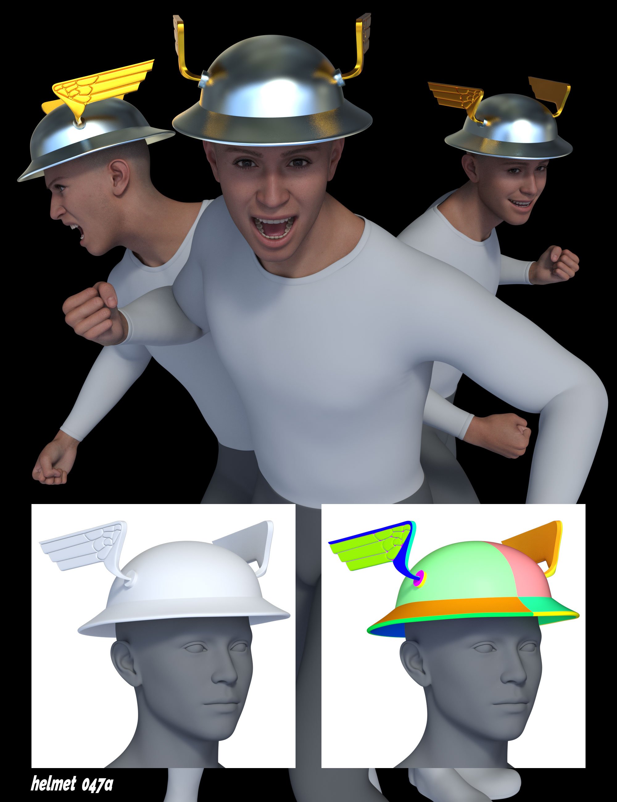 Helmets v004 MMKB | Daz 3D