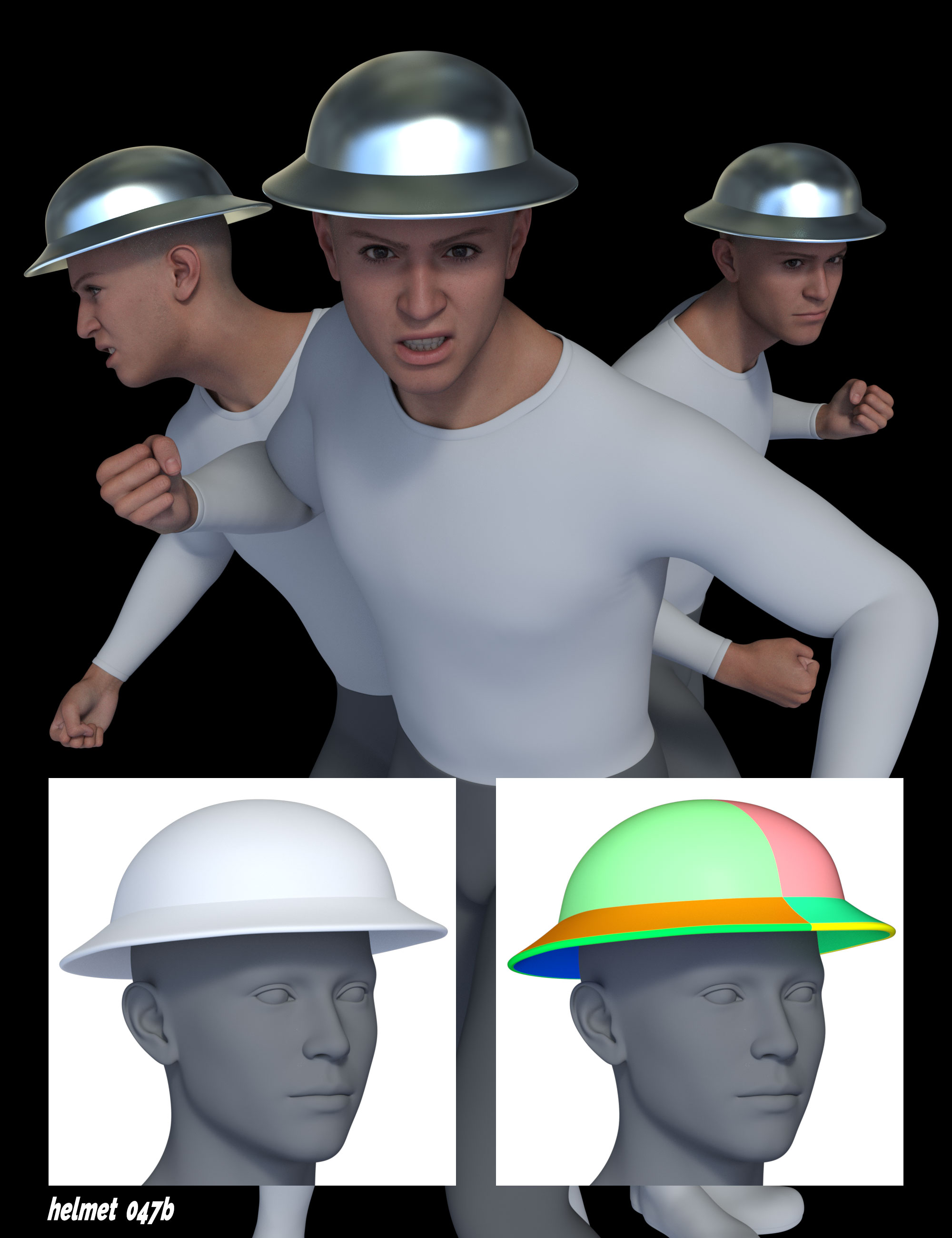 Helmets v004 MMKB | Daz 3D
