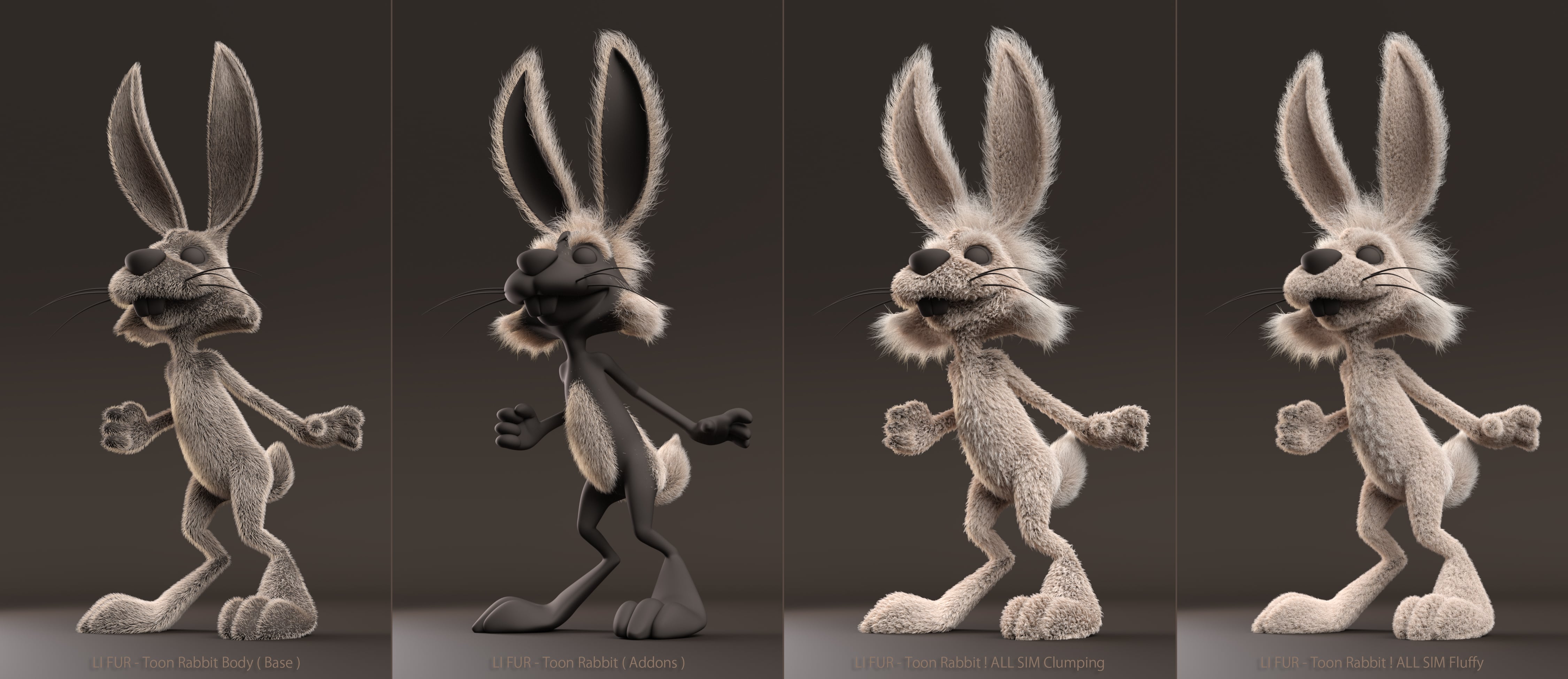 LI FUR - For Toon Rabbit | Daz 3D