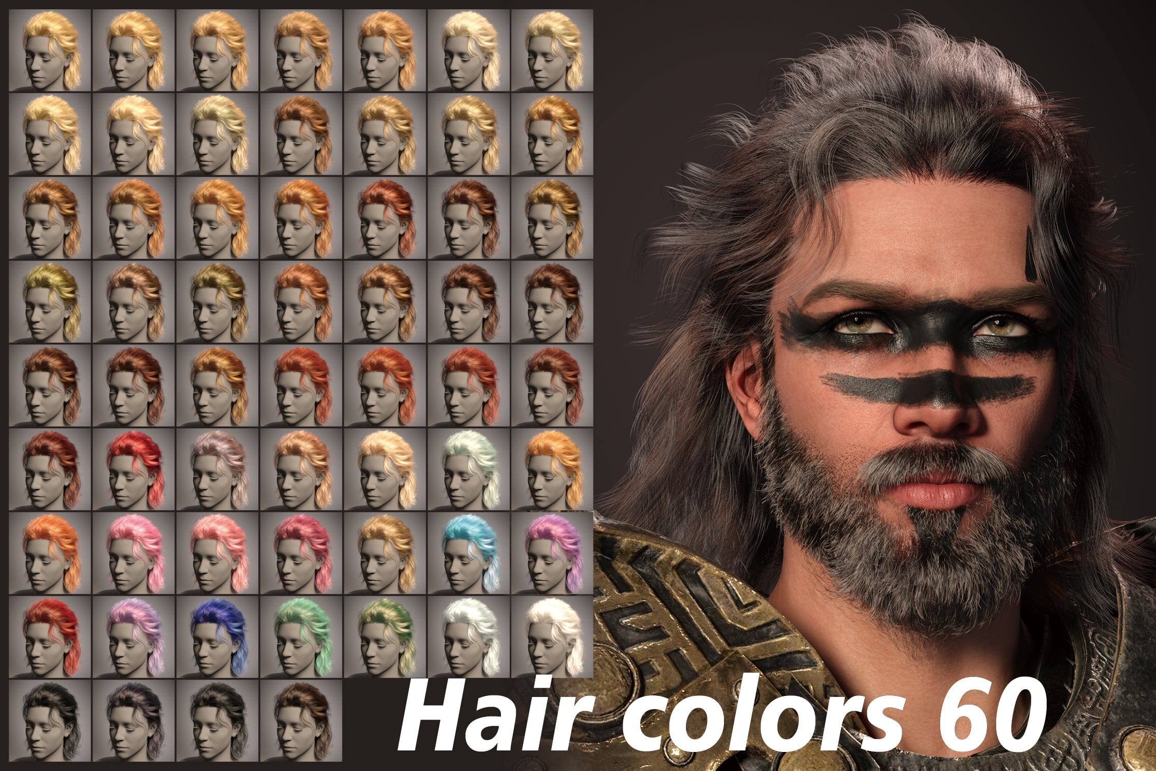dForce FE Layered Pompadour Hair for Genesis 9 | Daz 3D