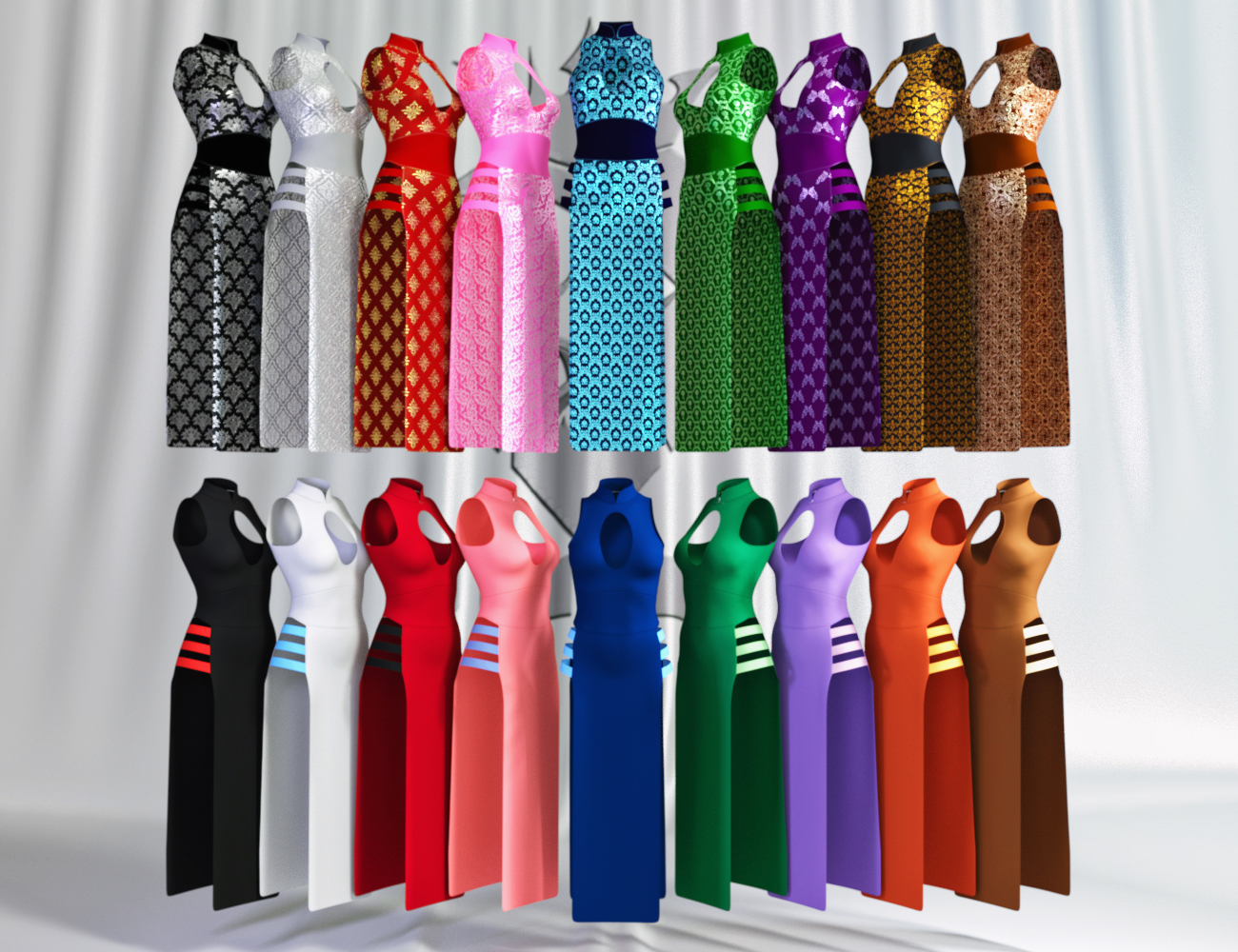 JMR dForce Francoise Dress for Genesis 8 Female | Daz 3D