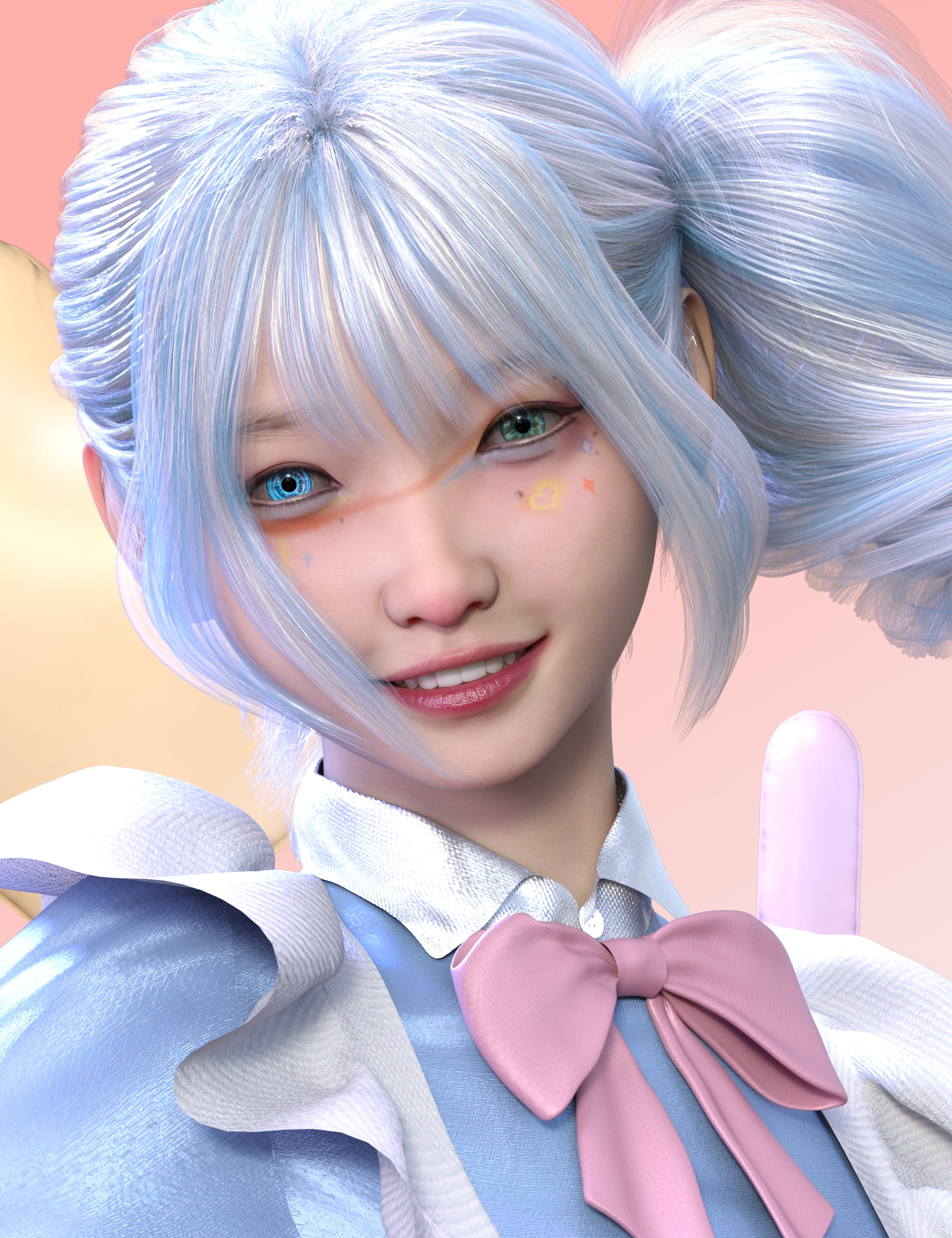 CNB Rikka HD Character, dForce Clothing and Hair Bundle for Genesis 9 ...