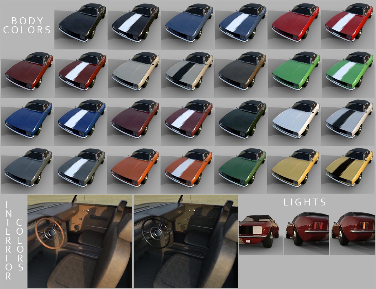 70s Sports Car | Daz 3D
