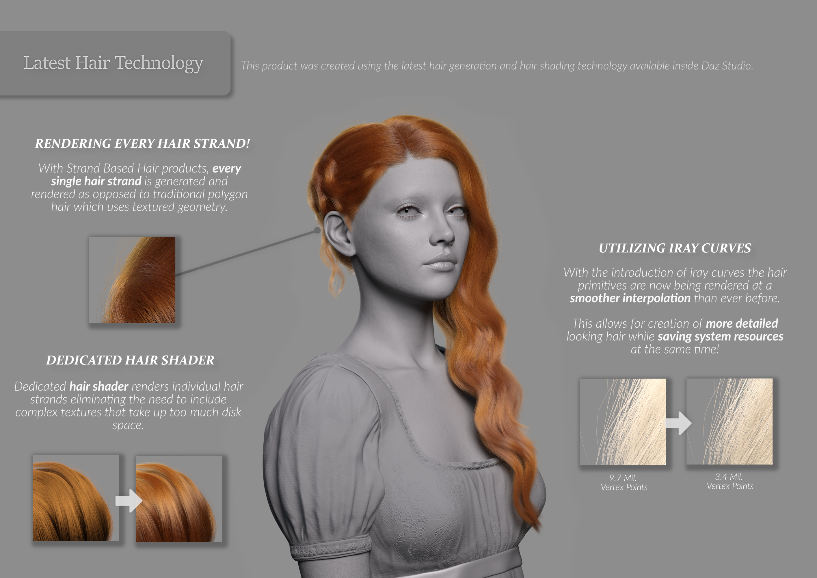 Penny Hair for Genesis 9 | Daz 3D