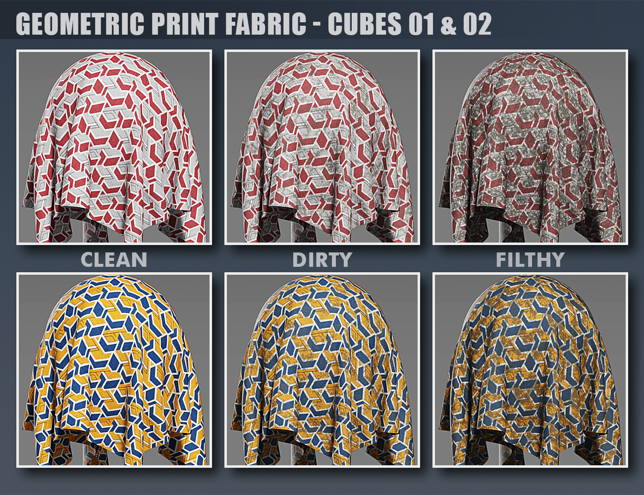 DD PBR Geometric Fabric Shaders for Iray Vol 2 | Daz 3D