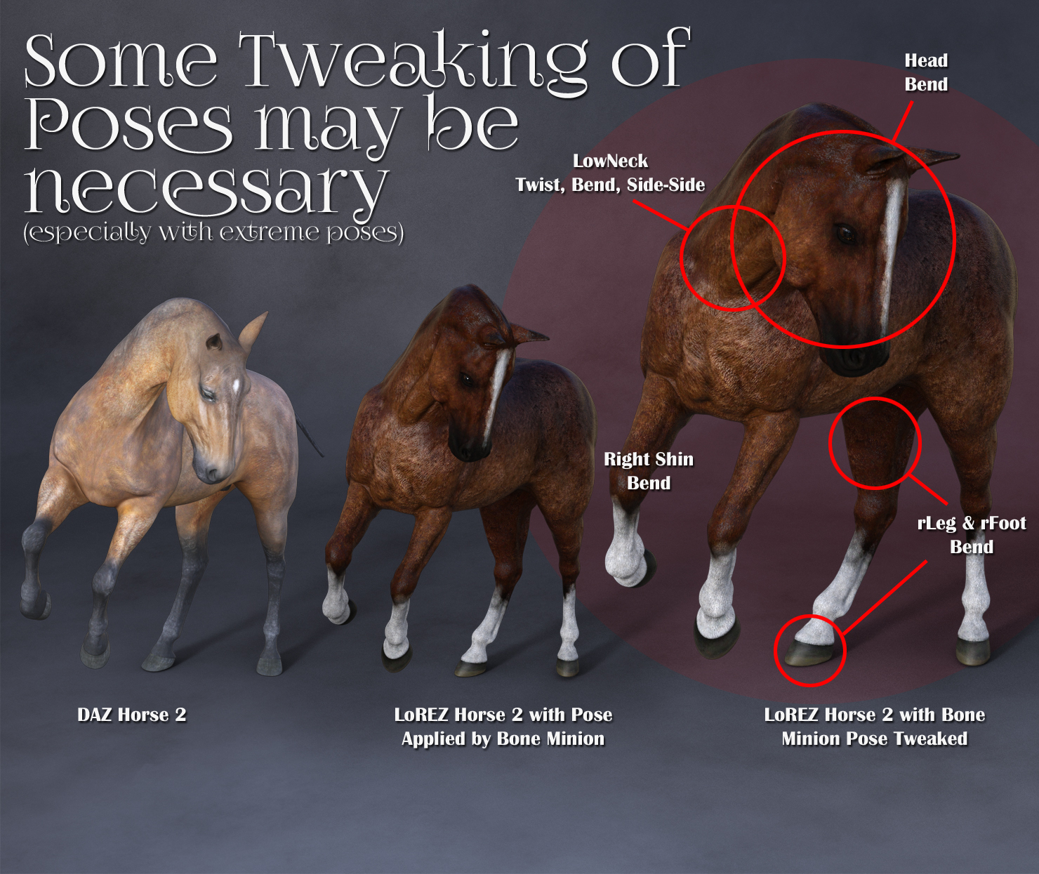 Bone Minion for DAZ Horse 2 Poses | Daz 3D