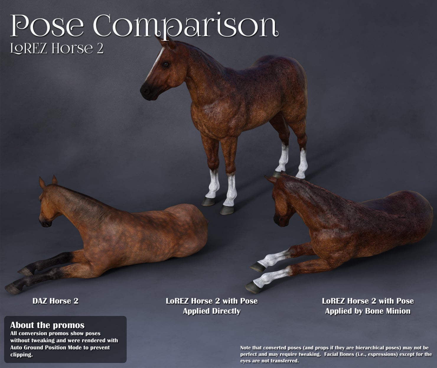 Bone Minion for DAZ Horse 2 Poses | Daz 3D