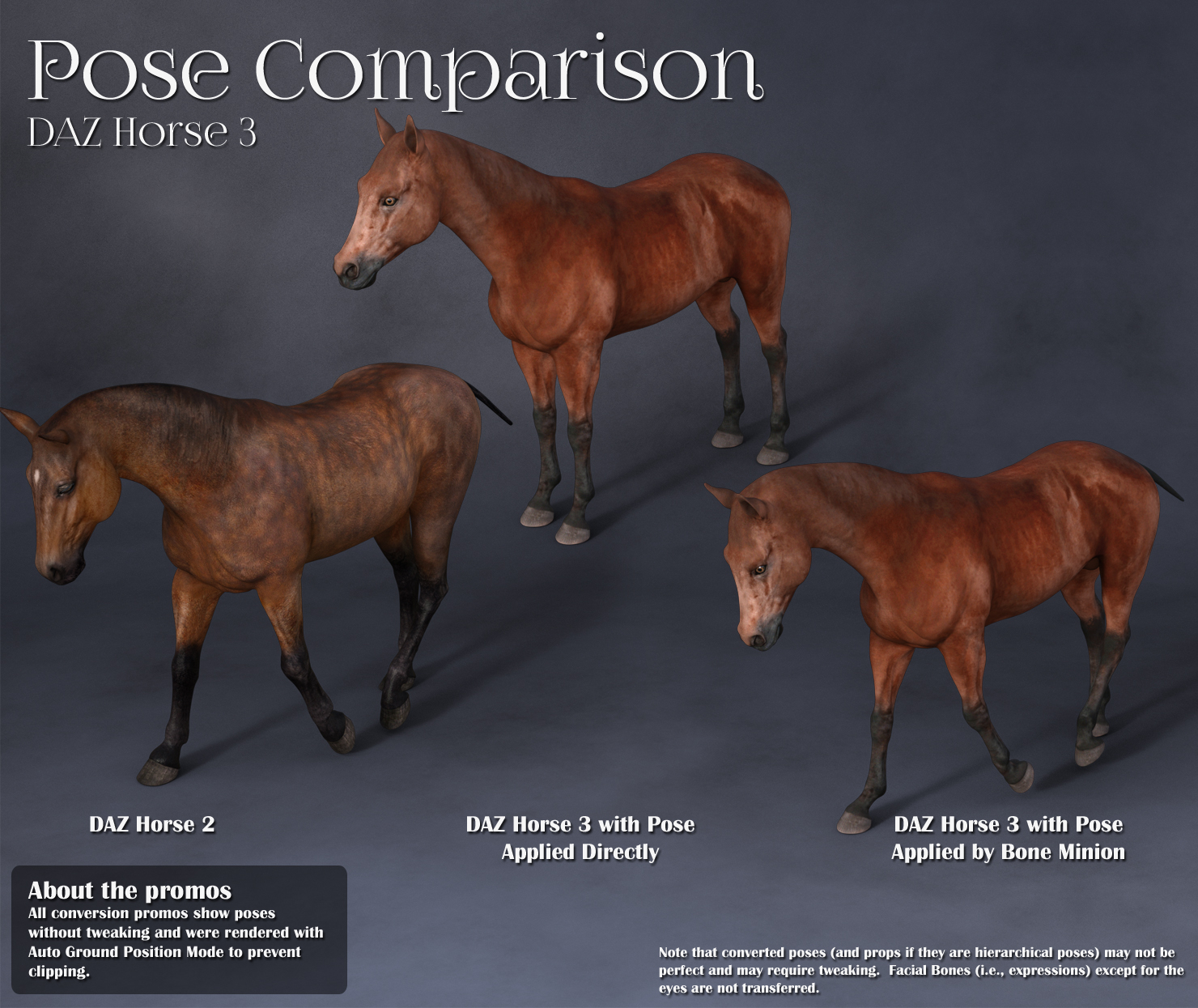 Bone Minion for DAZ Horse 2 Poses | Daz 3D