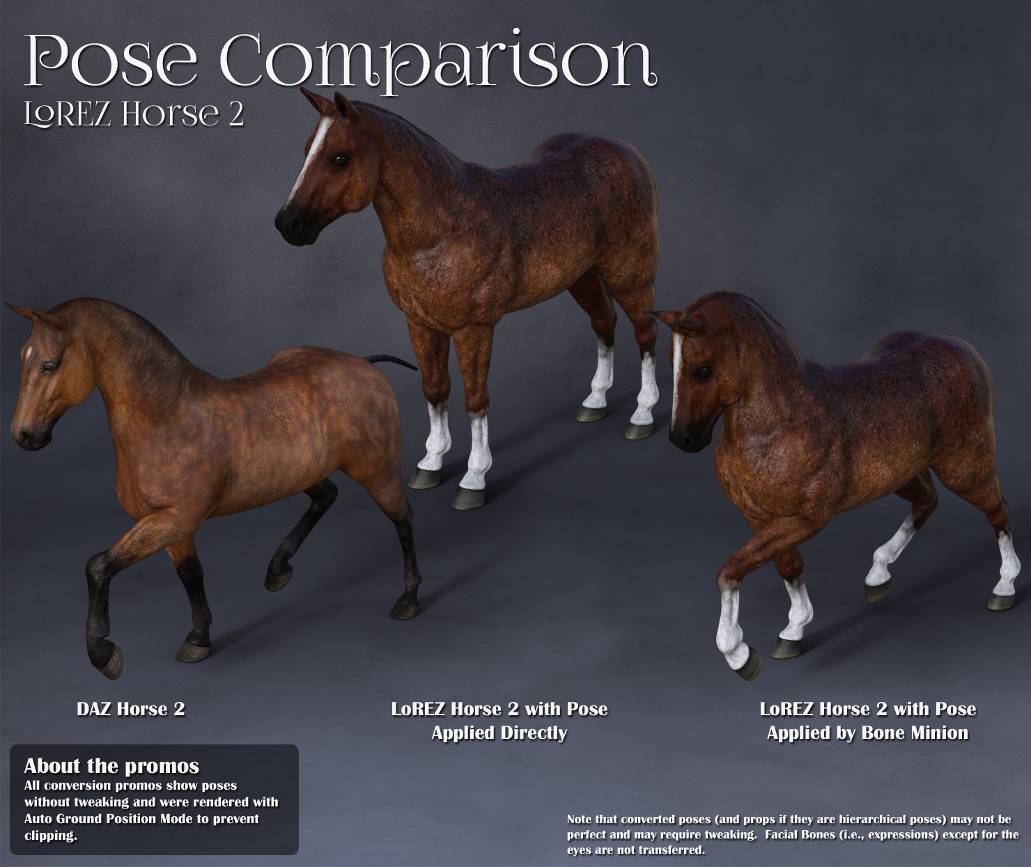 Bone Minion for DAZ Horse 2 Poses | Daz 3D