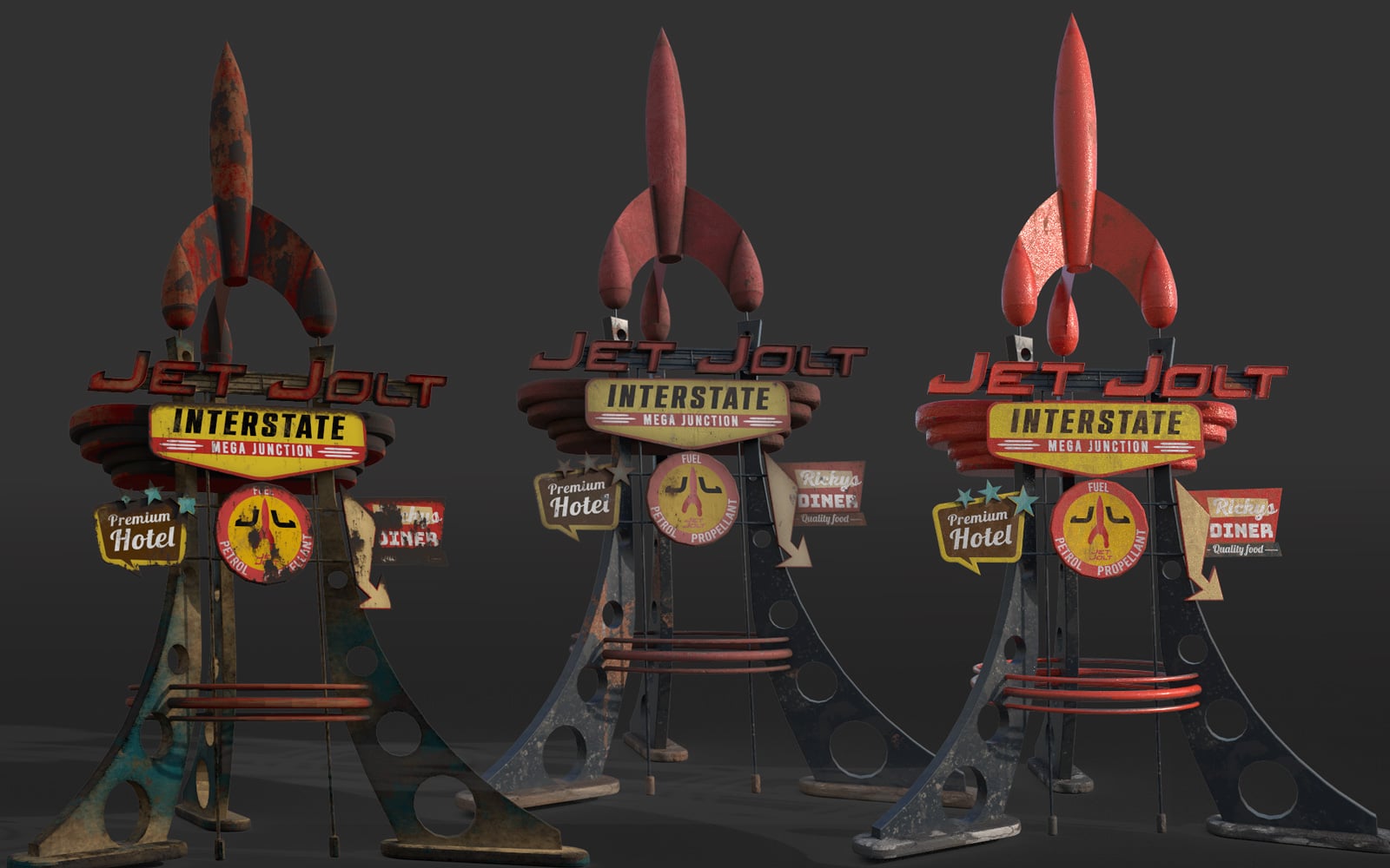 Collapse Gas Station | Daz 3D