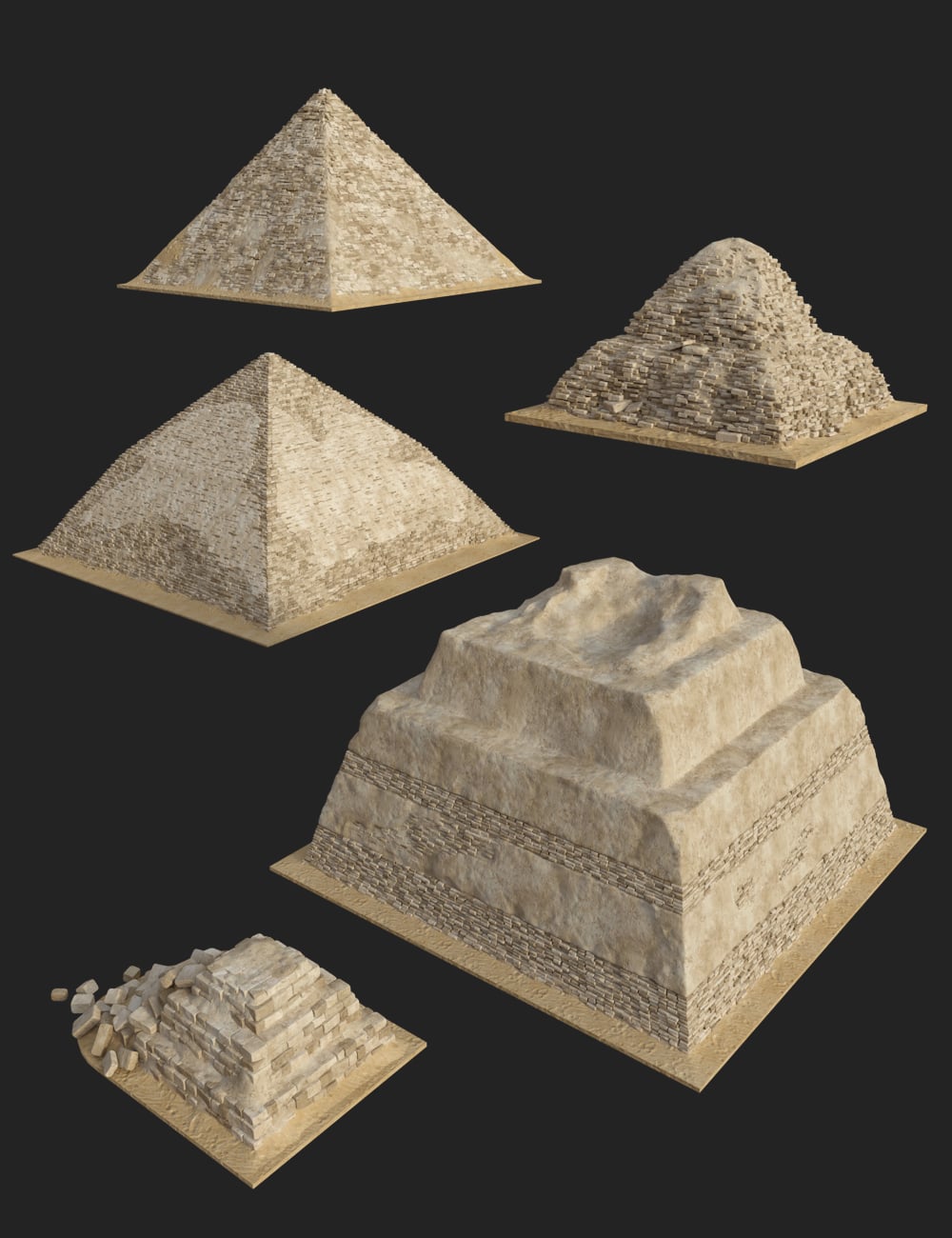 Egyptian Pyramids 2 | Daz 3D
