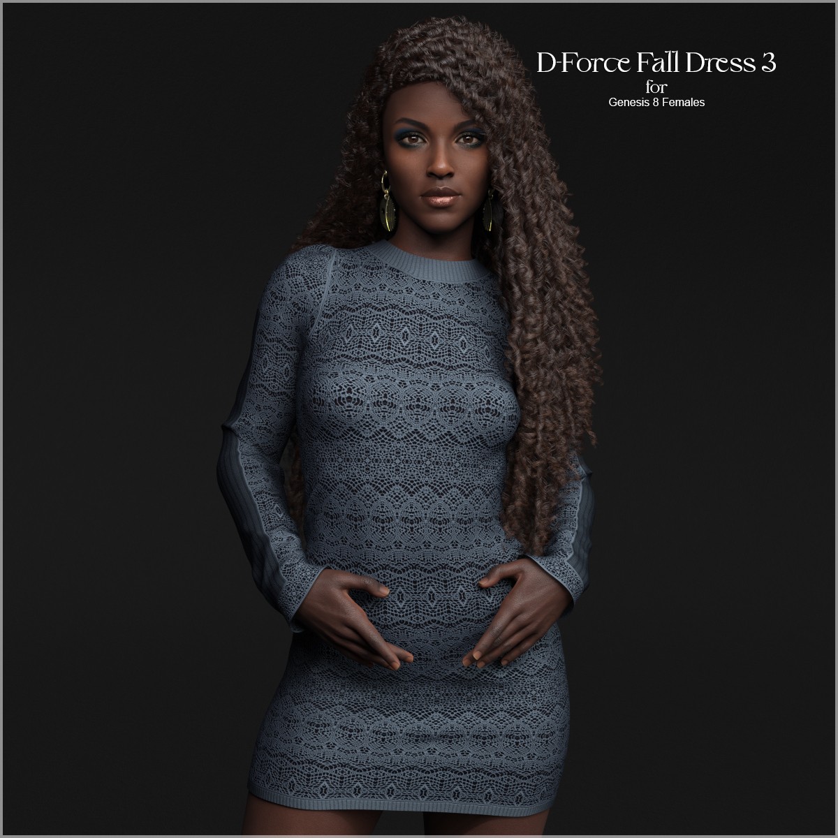 D-Force Fall Dress 3 for G8F and G8.1F | Daz 3D