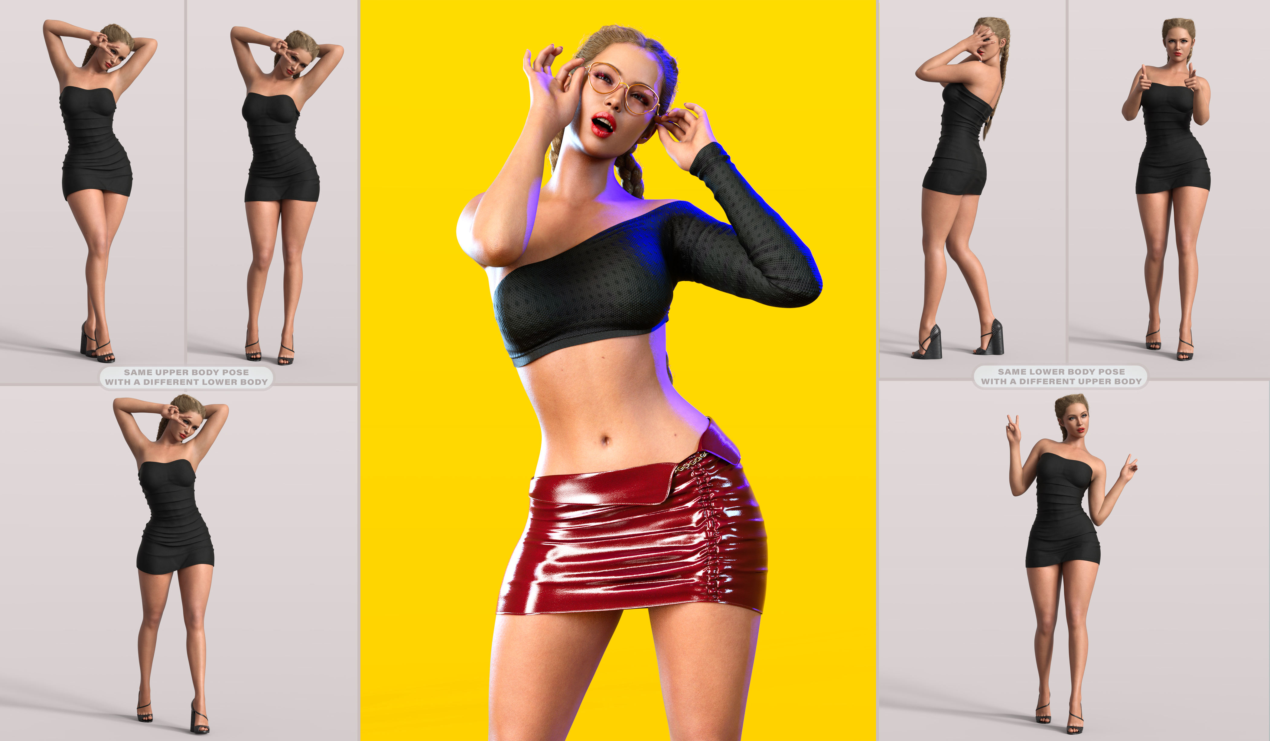 Z Sassy Attitude Pose Mega Set for Genesis 9 and 8 Female | Daz 3D
