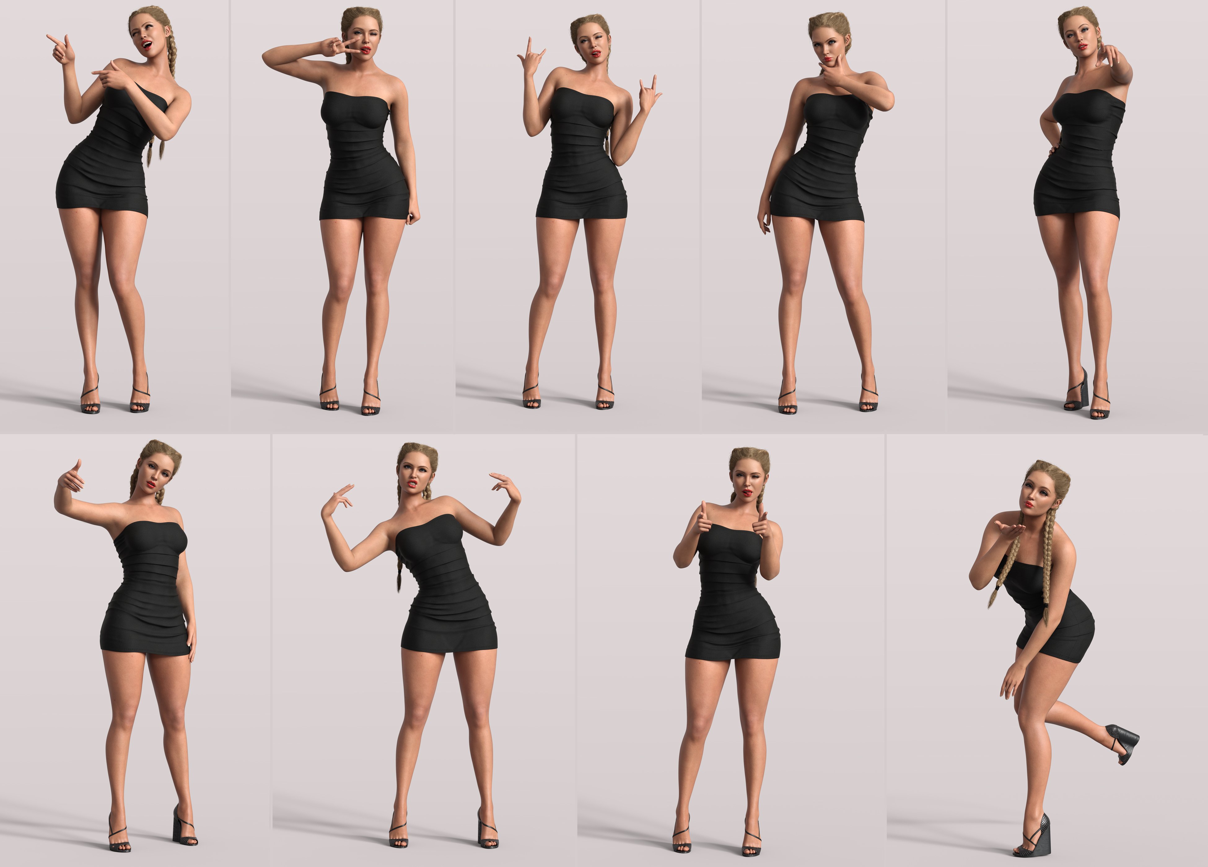 Z Sassy Attitude Pose Mega Set for Genesis 9 and 8 Female | Daz 3D
