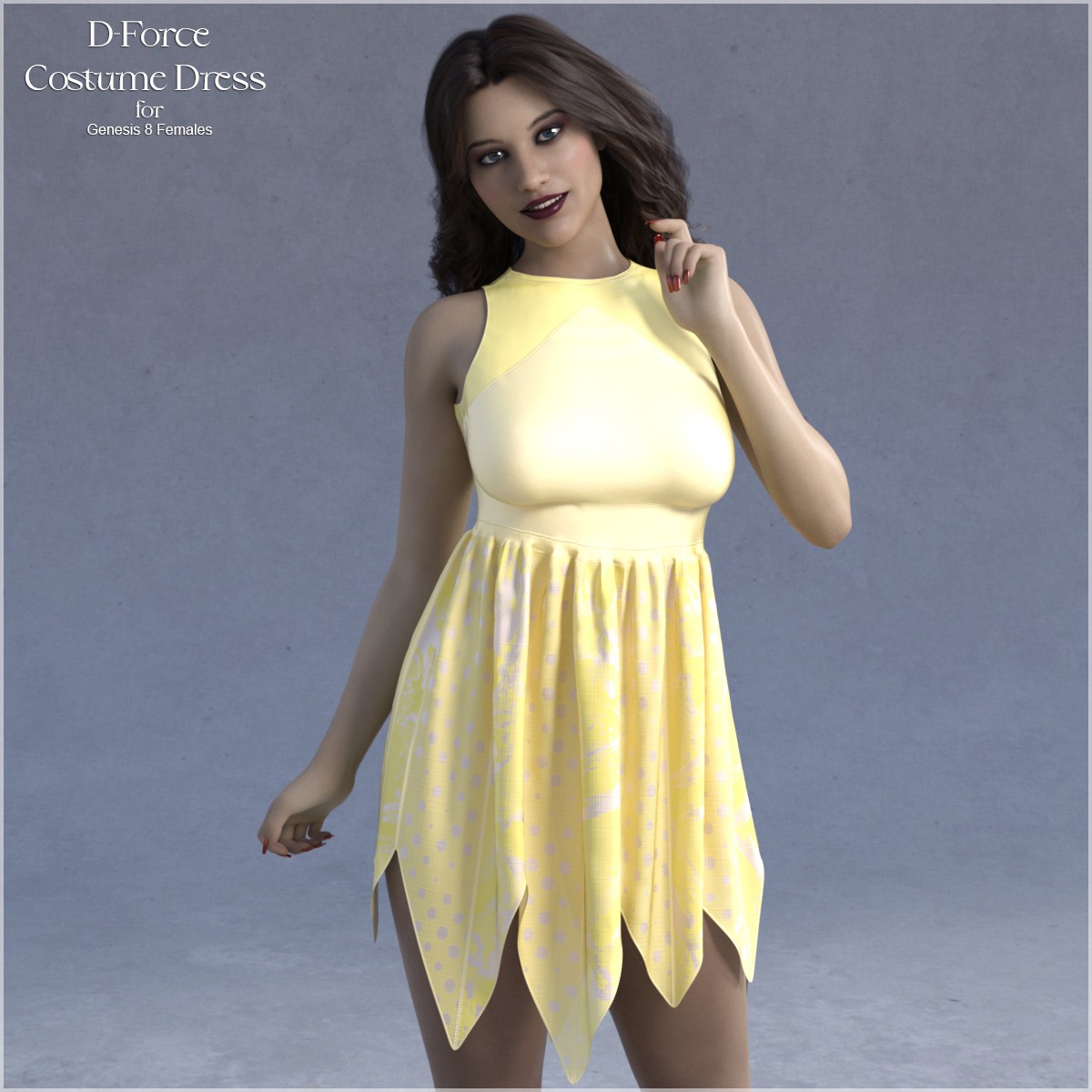 D-Force Costume Dress for G8F and G8.1F | Daz 3D