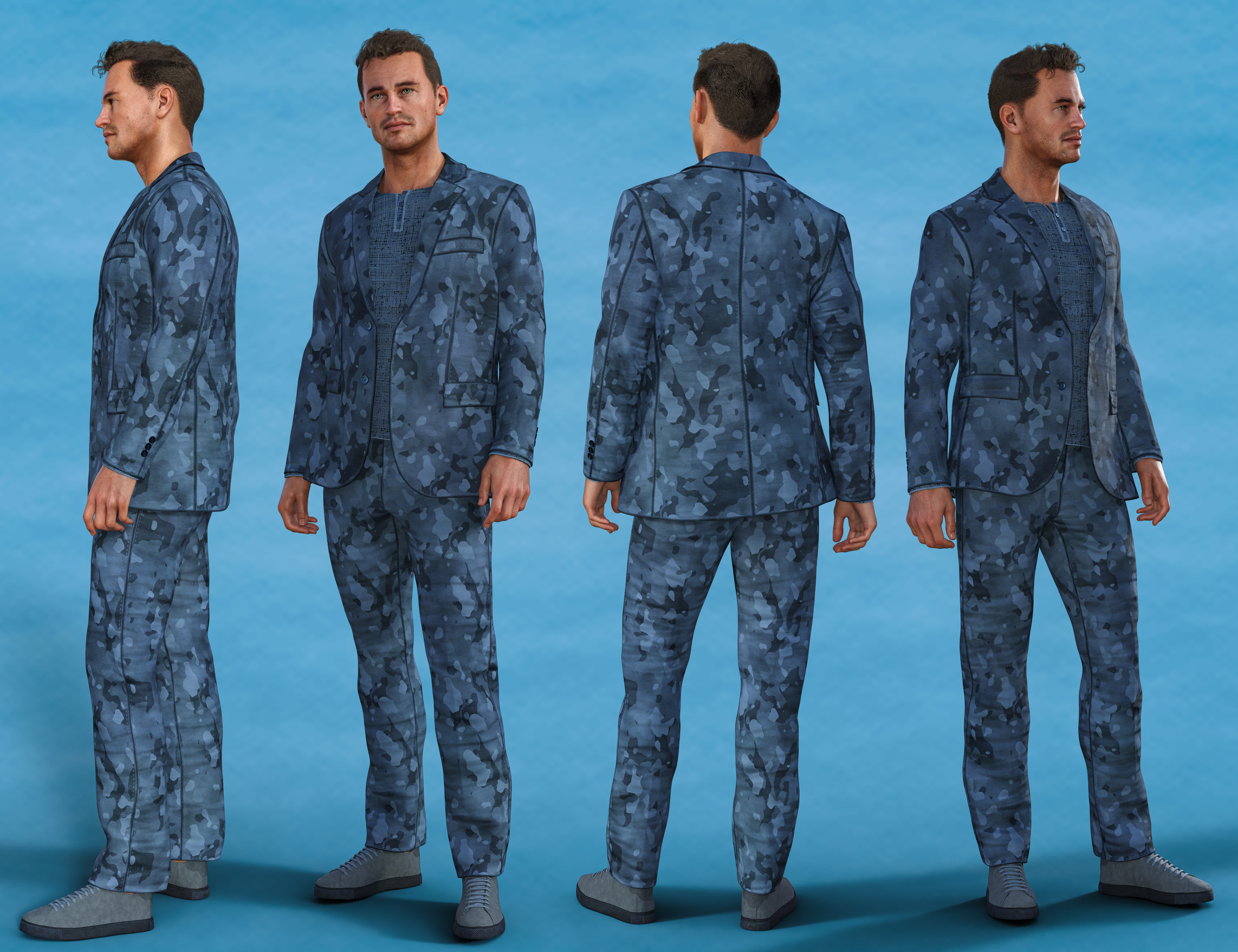 T-Pack Spring Casual Suit Texture Add-on | Daz 3D