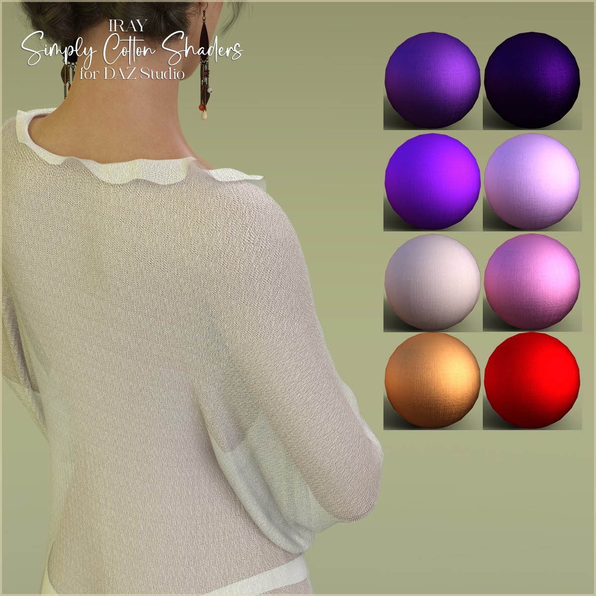 Simply Cotton DS Iray Shaders | Daz 3D