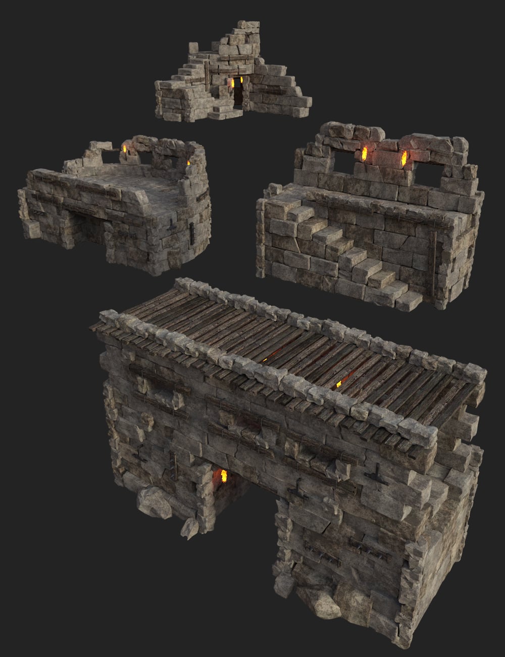 Old Stone Walls 1 | Daz 3D