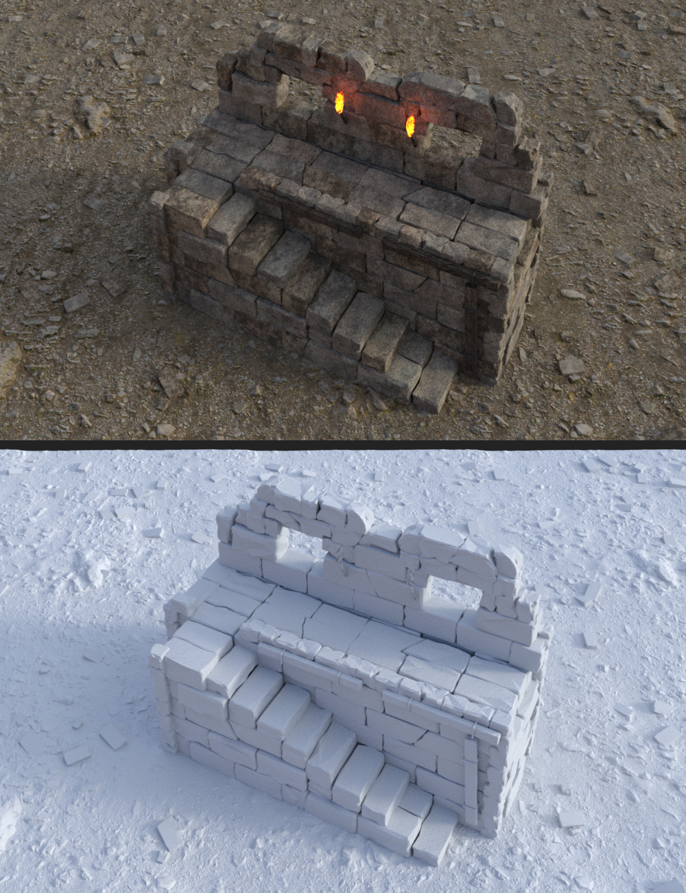 Old Stone Walls 1 | Daz 3D