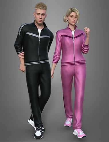 Long Tracksuit Outfit for Genesis 9 | Daz 3D