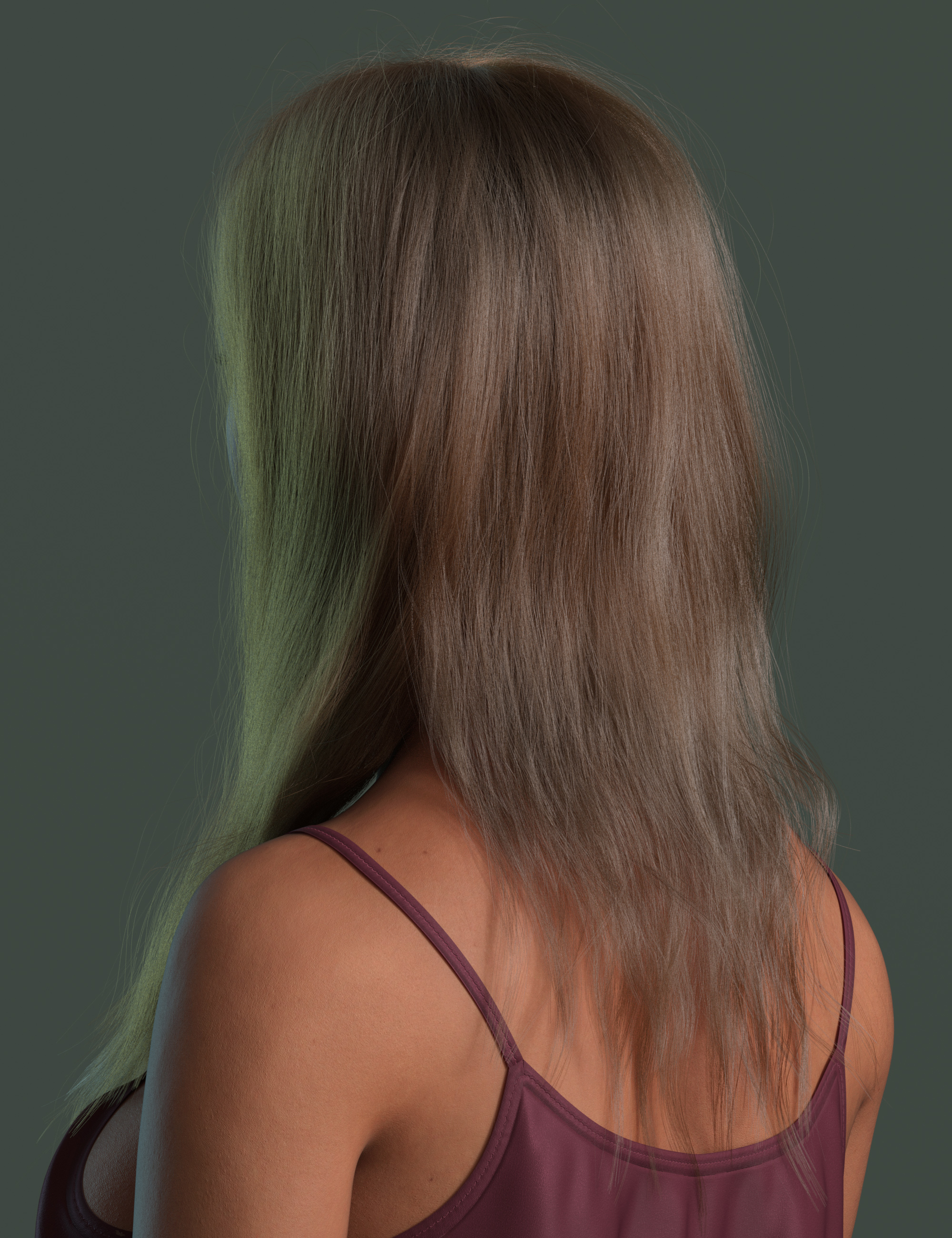 dForce Strand-Based Beach Style Long Hair for Genesis 9 | Daz 3D
