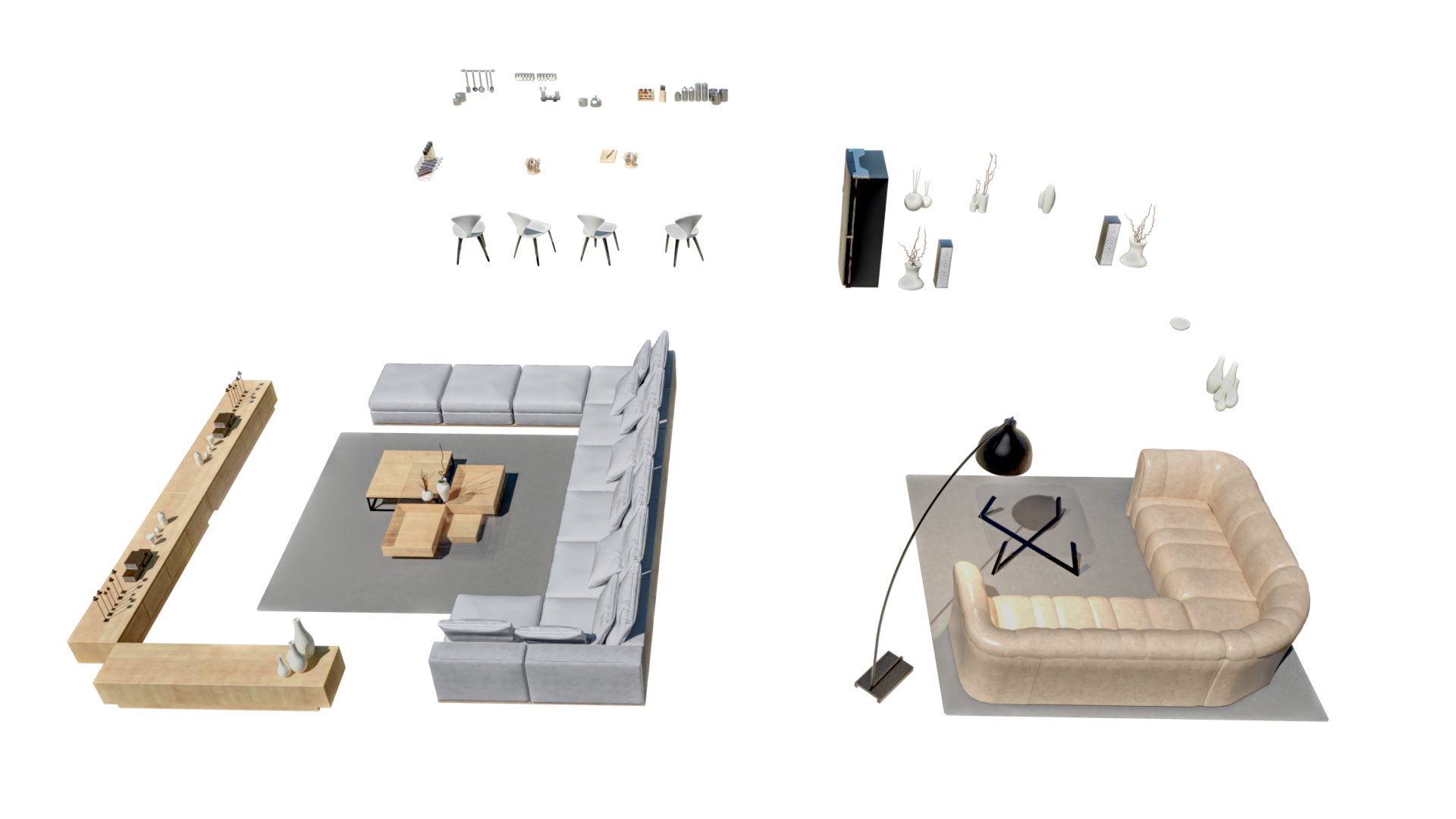 Modern Serenity Suite Props | Daz 3D