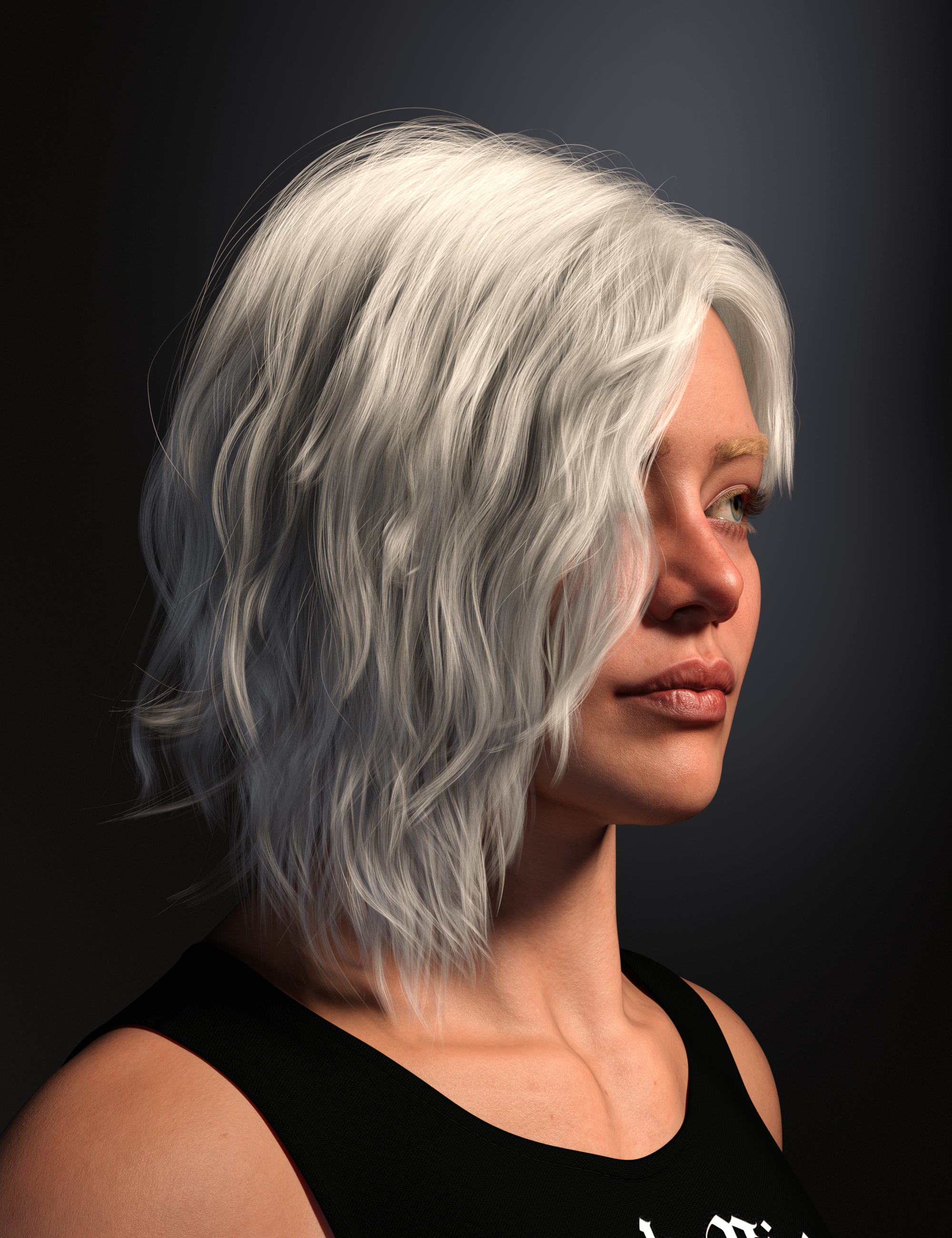 FE Side Bangs Short Hair for Genesis 9 | Daz 3D