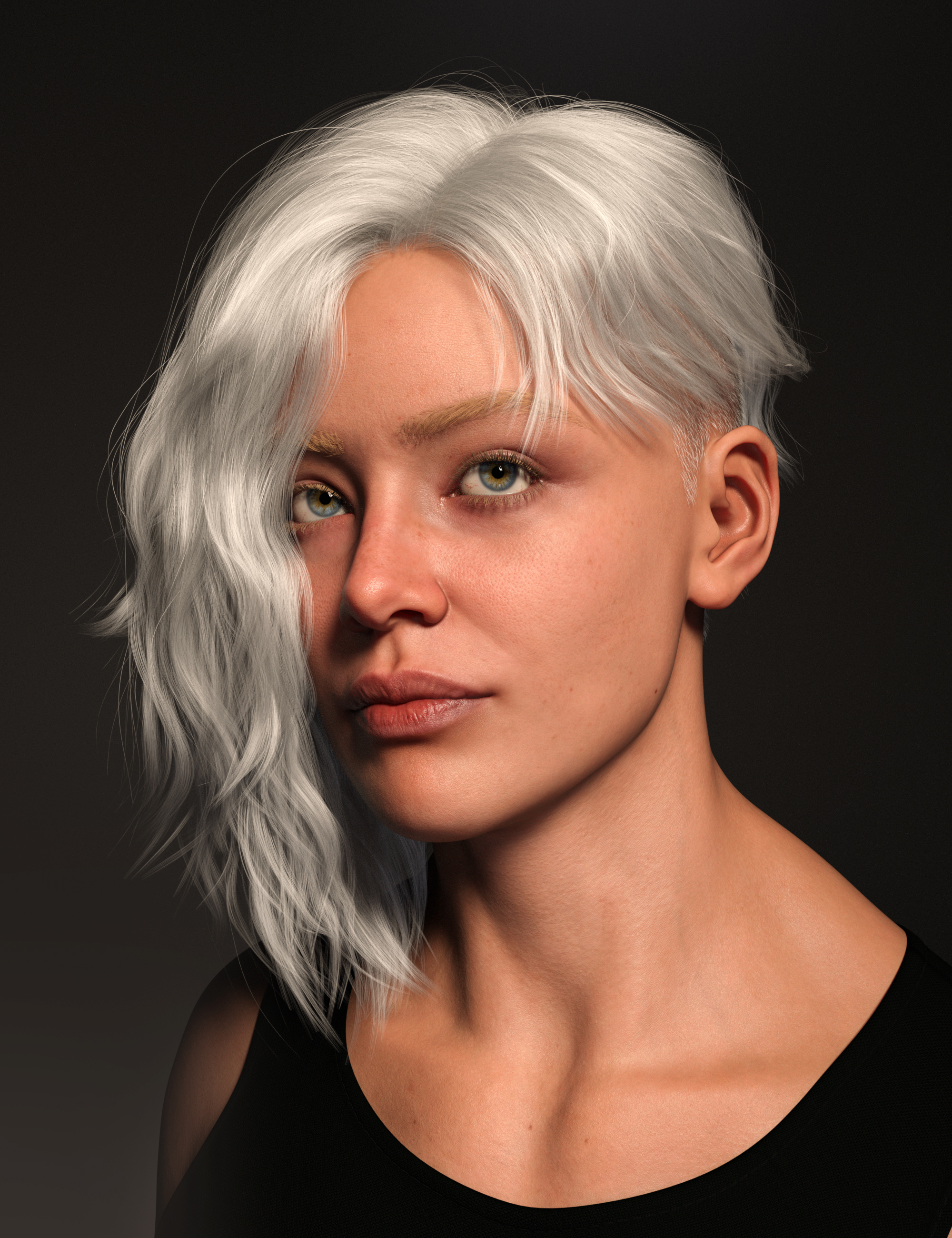 FE Side Bangs Short Hair for Genesis 9 | Daz 3D