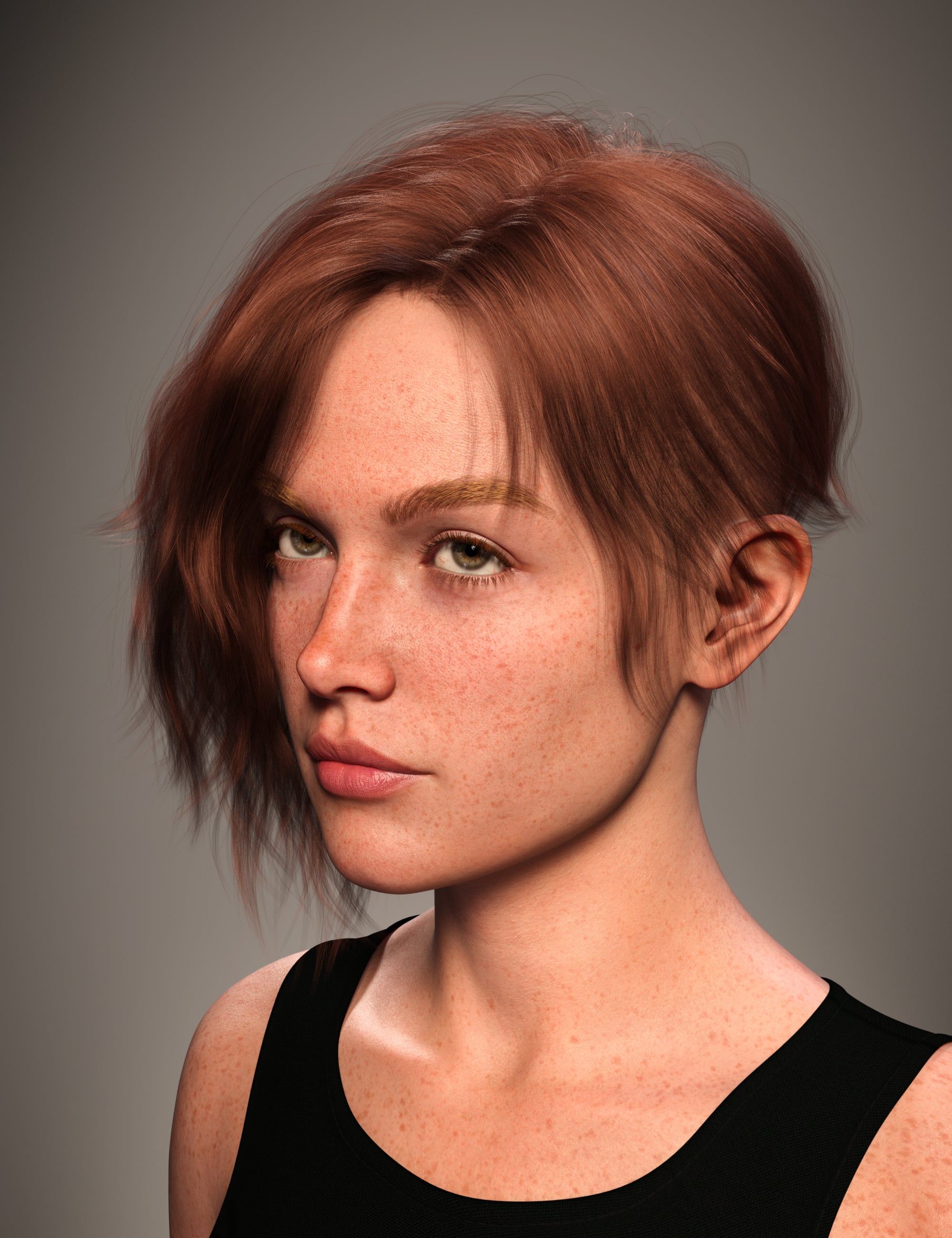 FE Side Bangs Short Hair for Genesis 9 | Daz 3D