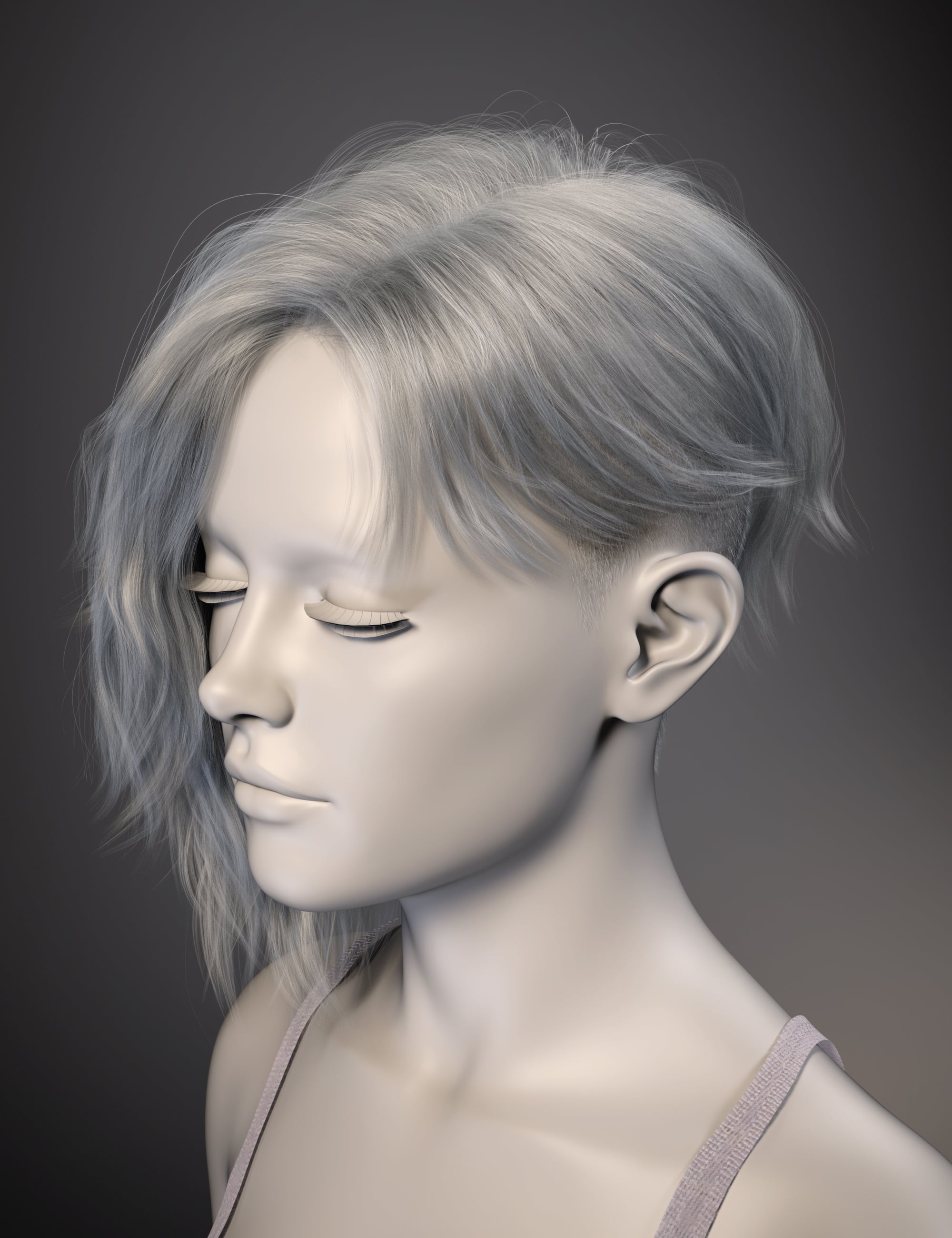 FE Side Bangs Short Hair for Genesis 9 | Daz 3D