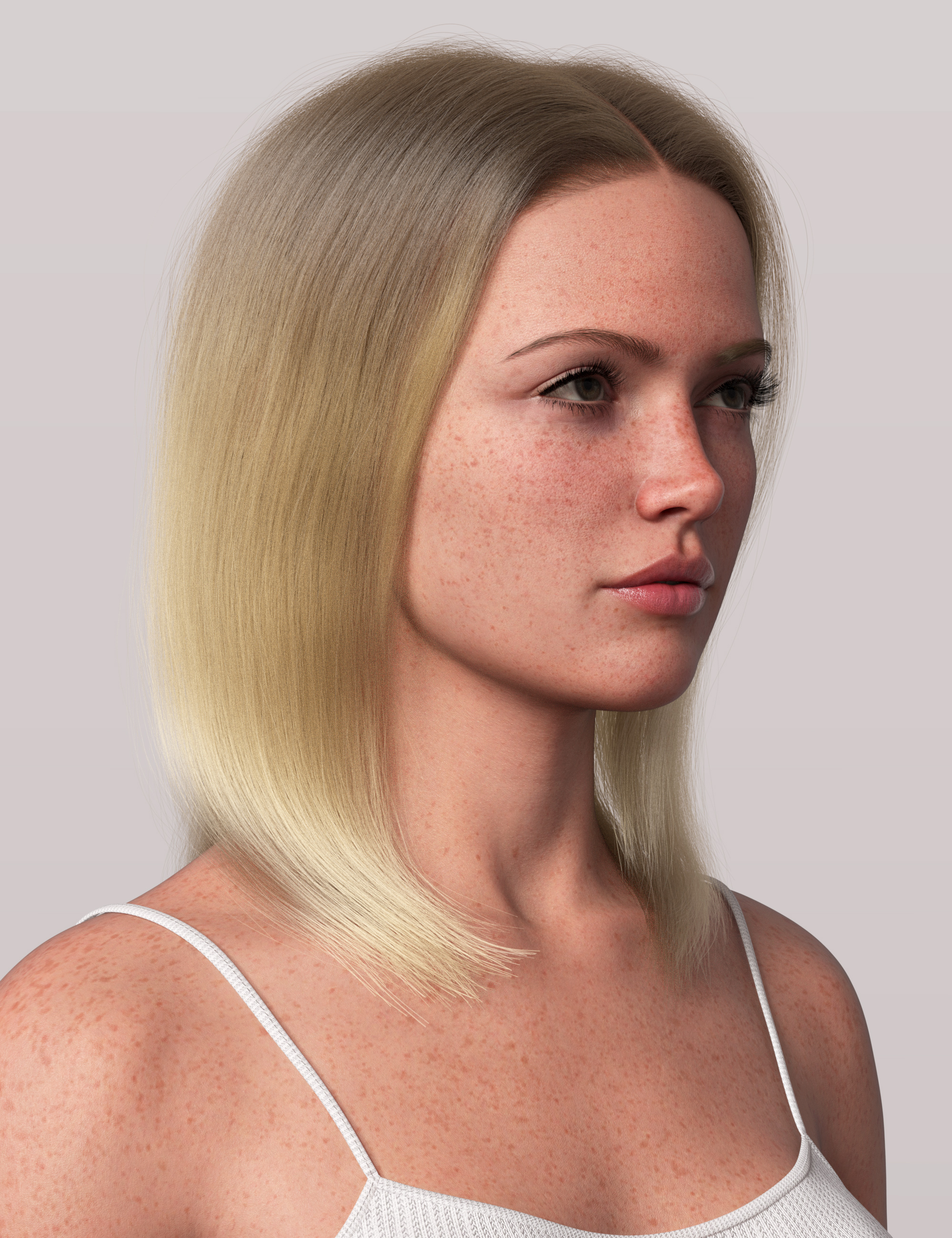 dForce Fine Medium Length Style Hair for Genesis 9 | Daz 3D