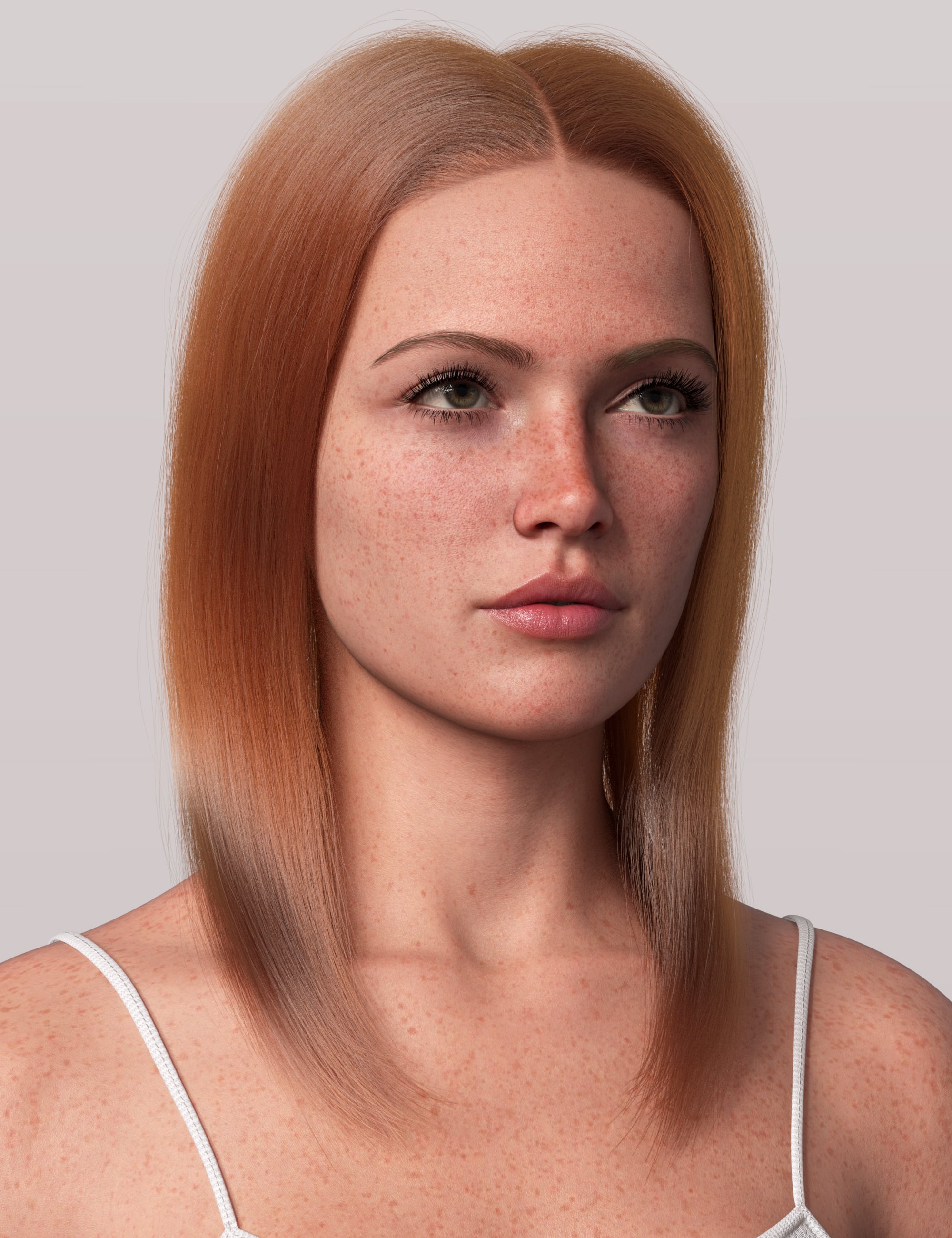 dForce Fine Medium Length Style Hair for Genesis 9 | Daz 3D