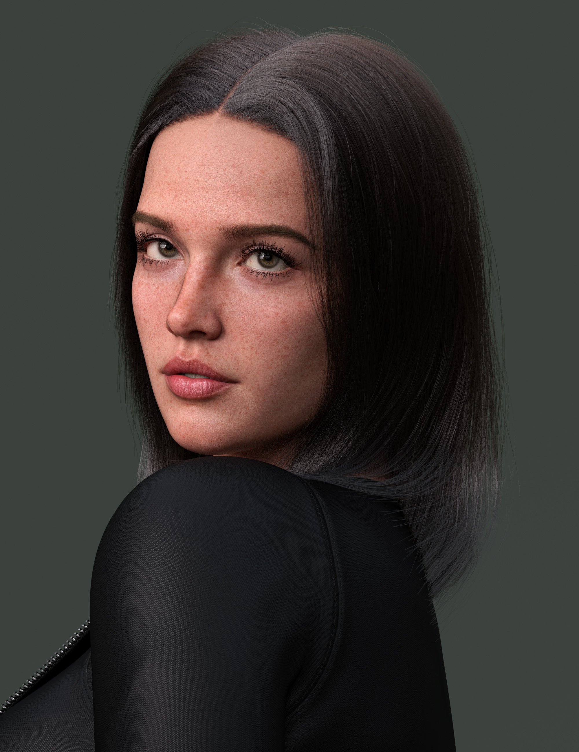 dForce Fine Medium Length Style Hair for Genesis 9 | Daz 3D