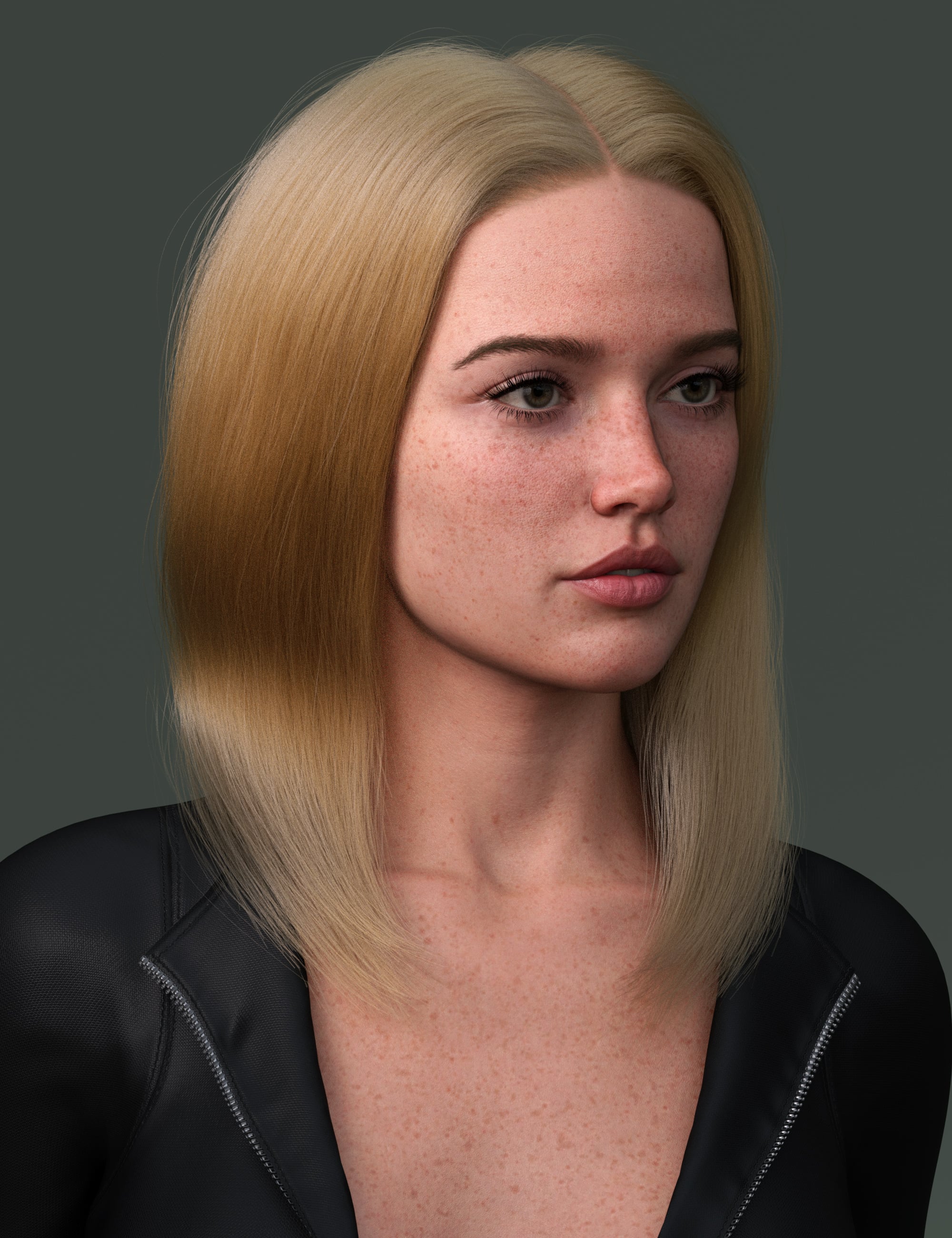 dForce Fine Medium Length Style Hair for Genesis 9 | Daz 3D