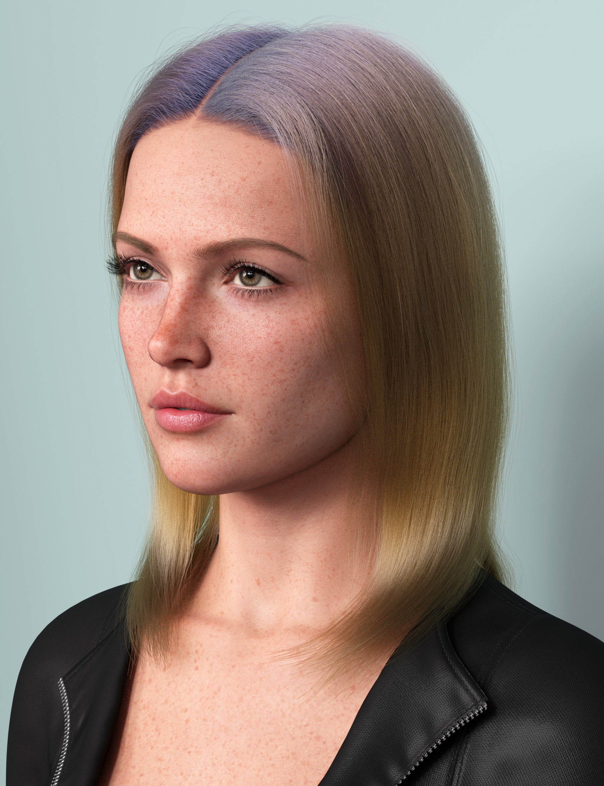 dForce Fine Medium Length Style Hair Color Expansion | Daz 3D