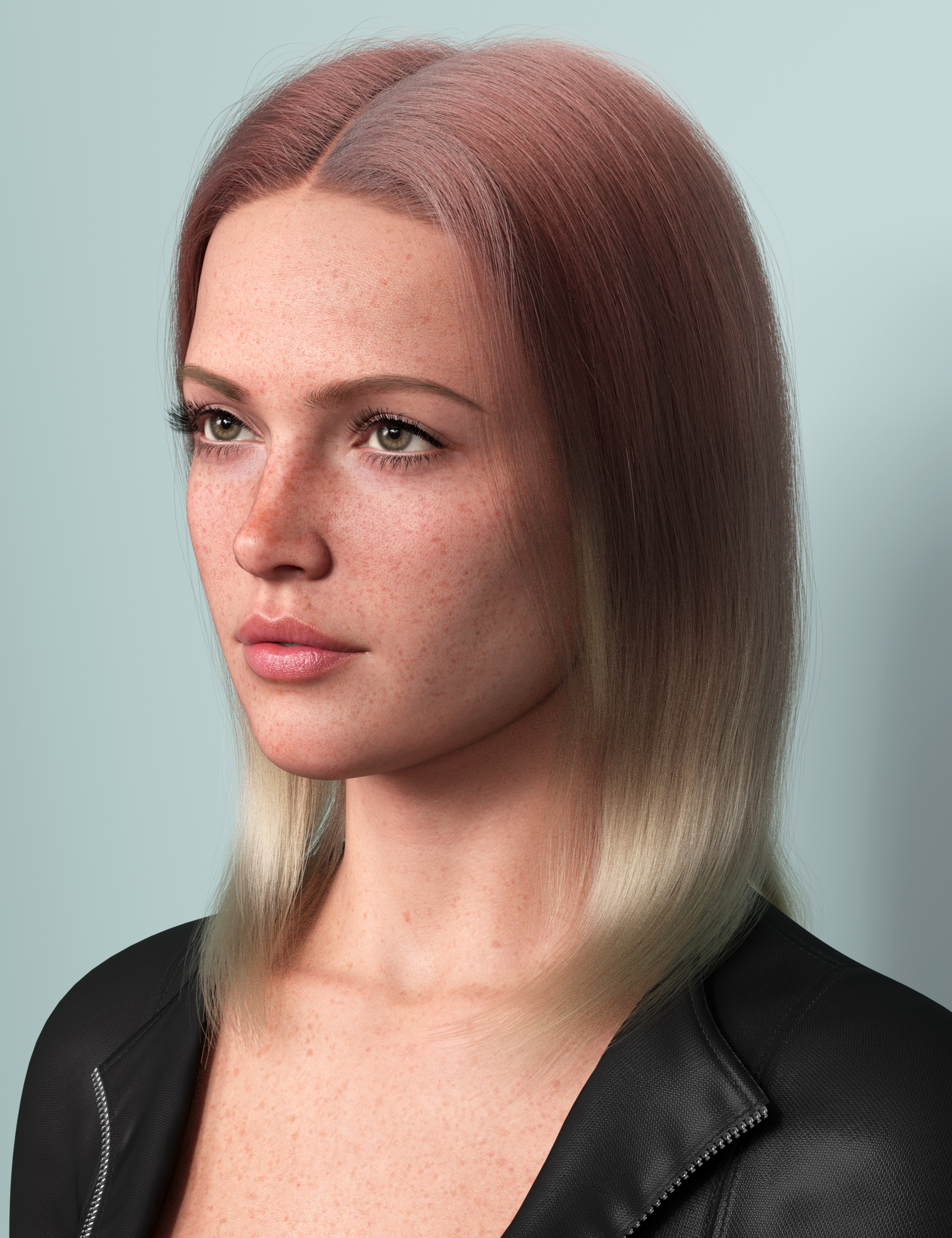 dForce Fine Medium Length Style Hair Color Expansion | Daz 3D