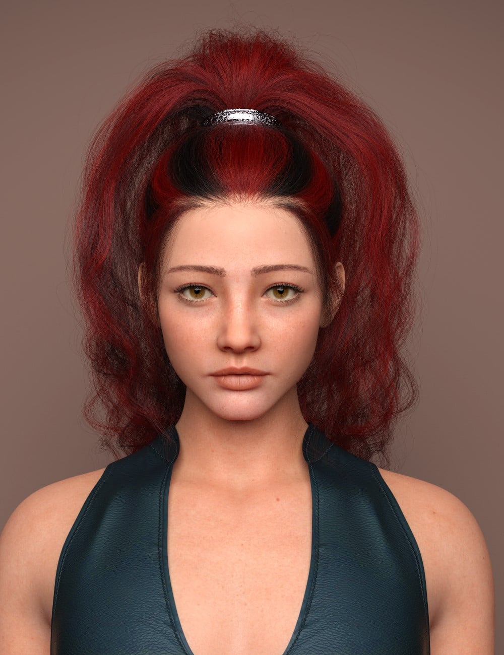 Quick-Click-Turbulent Warrior Style Ponytail | Daz 3D