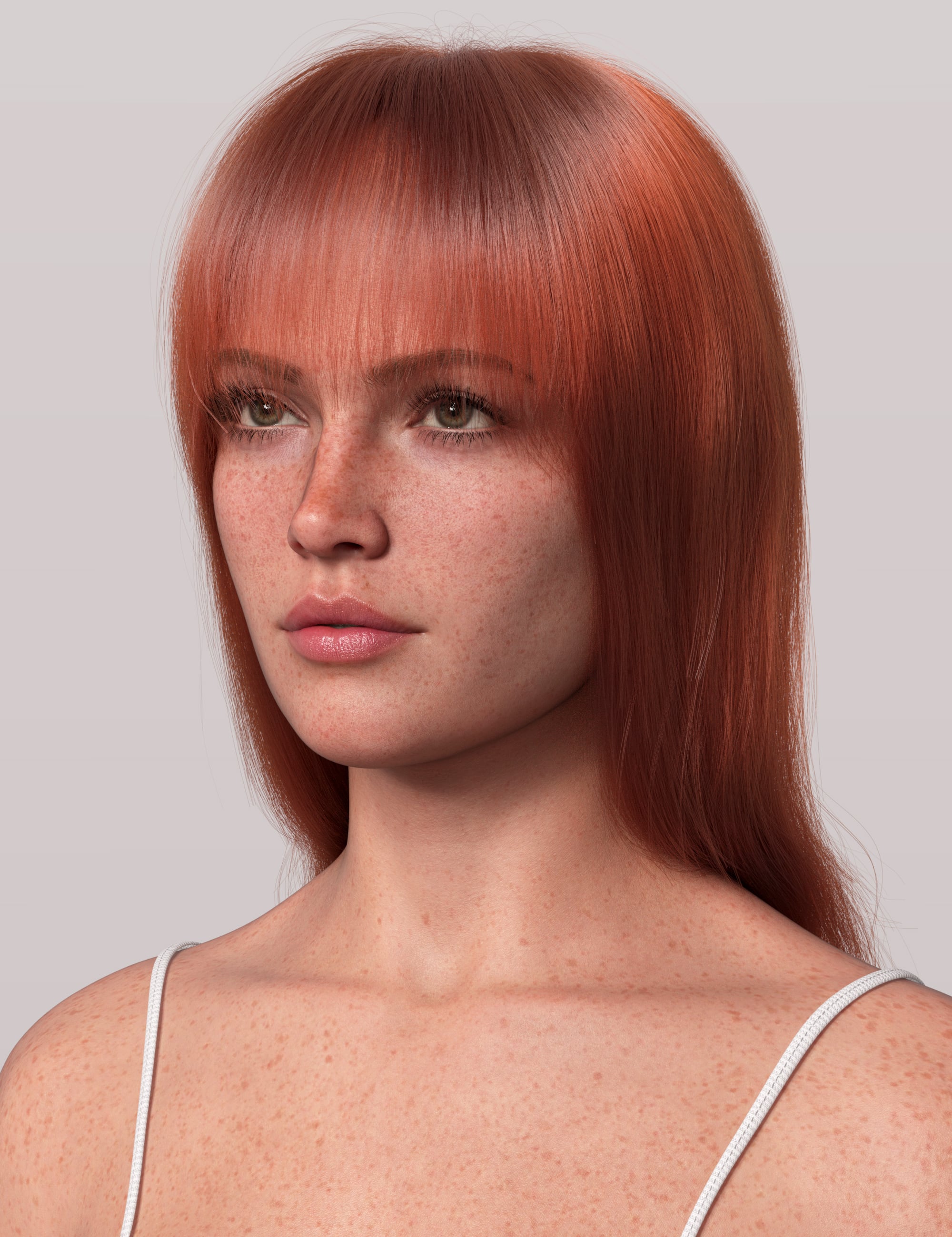 dForce Strand-Based Late Summer Bangs Style Hair for Genesis 9 | Daz 3D