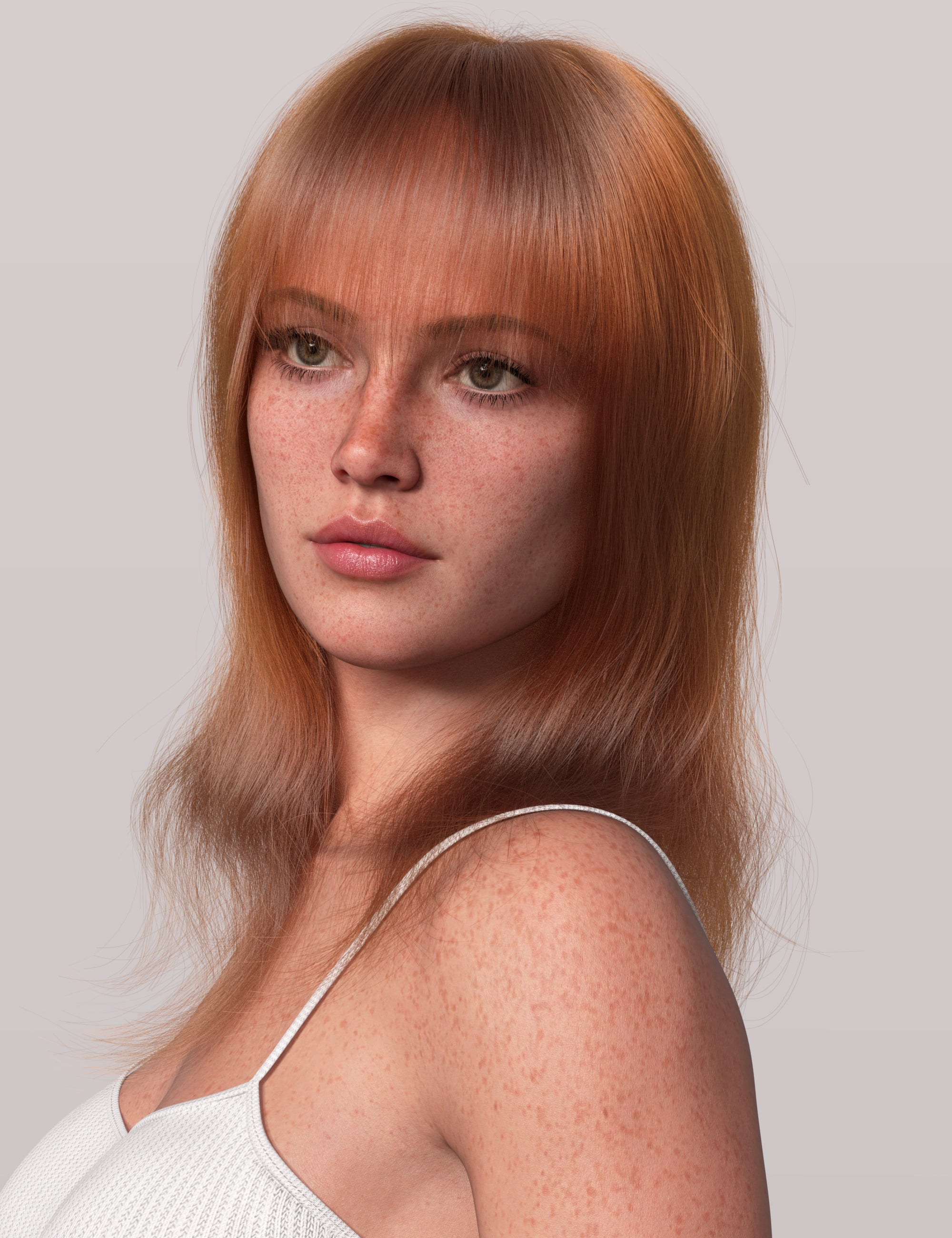 dForce Strand-Based Late Summer Bangs Style Hair for Genesis 9 | Daz 3D