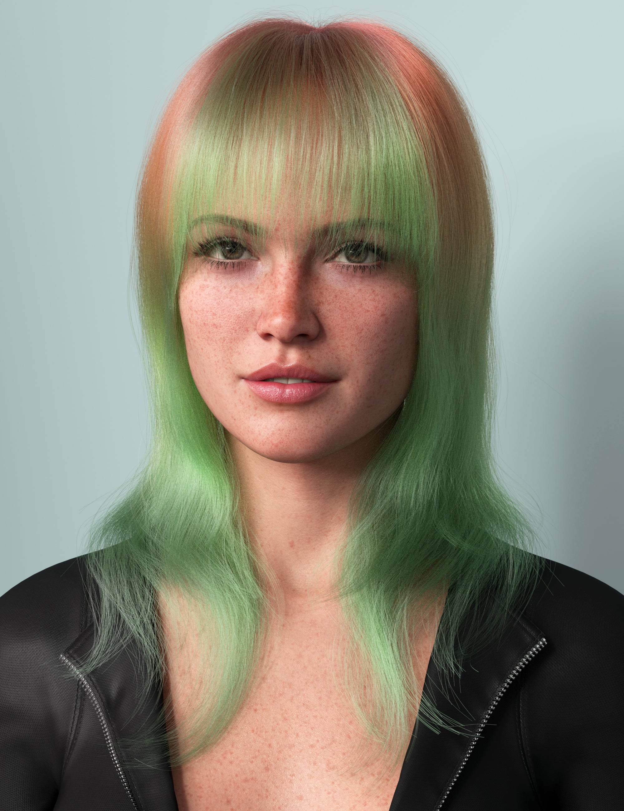 dForce Strand-Based Late Summer Bangs Style Hair Color Expansion | Daz 3D